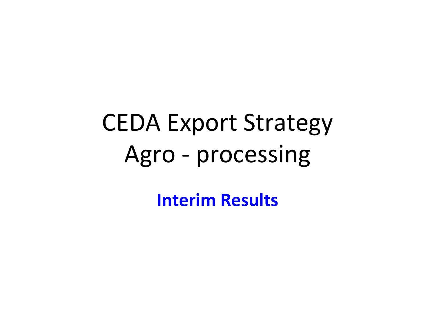 CEDA Export Strategy Agro-Processing by Caribbean Export - Issuu