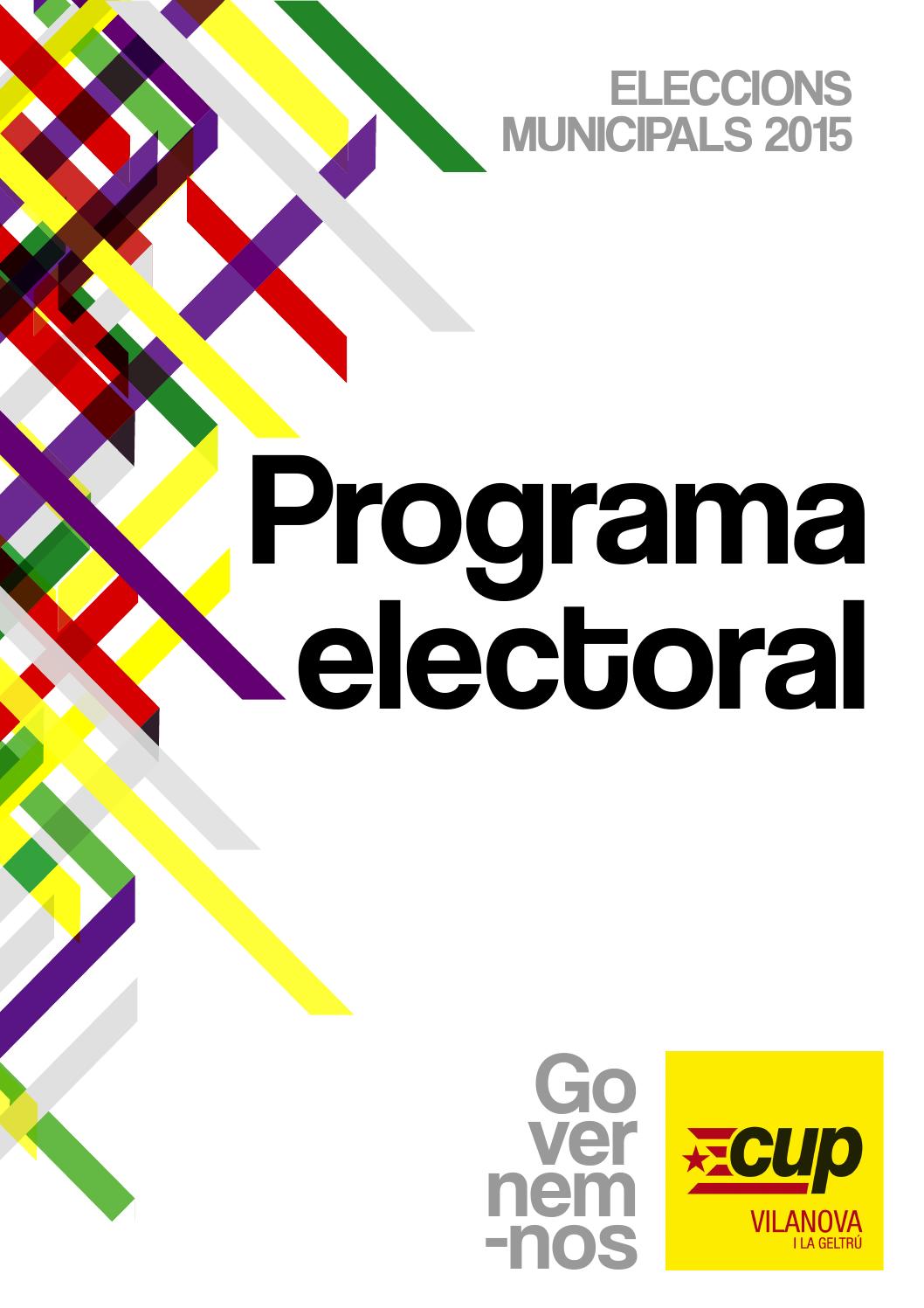 Programa electoral 2015 by CUP Vilanova i la Geltrú - Issuu