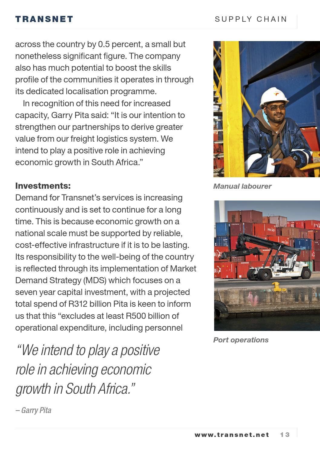 Transnet - Brochure 2015 by Supply Chain Digital - Issuu