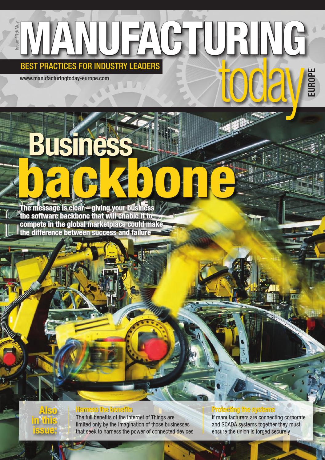 Manufacturing Today Europe Issue 116 May 2015 by Finelight Media Group ...