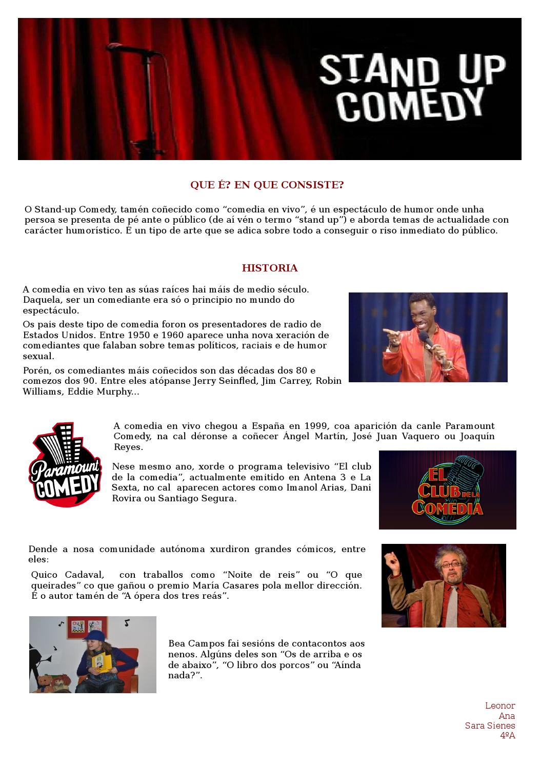 Stand up comedy by Ana Chamosa - Issuu