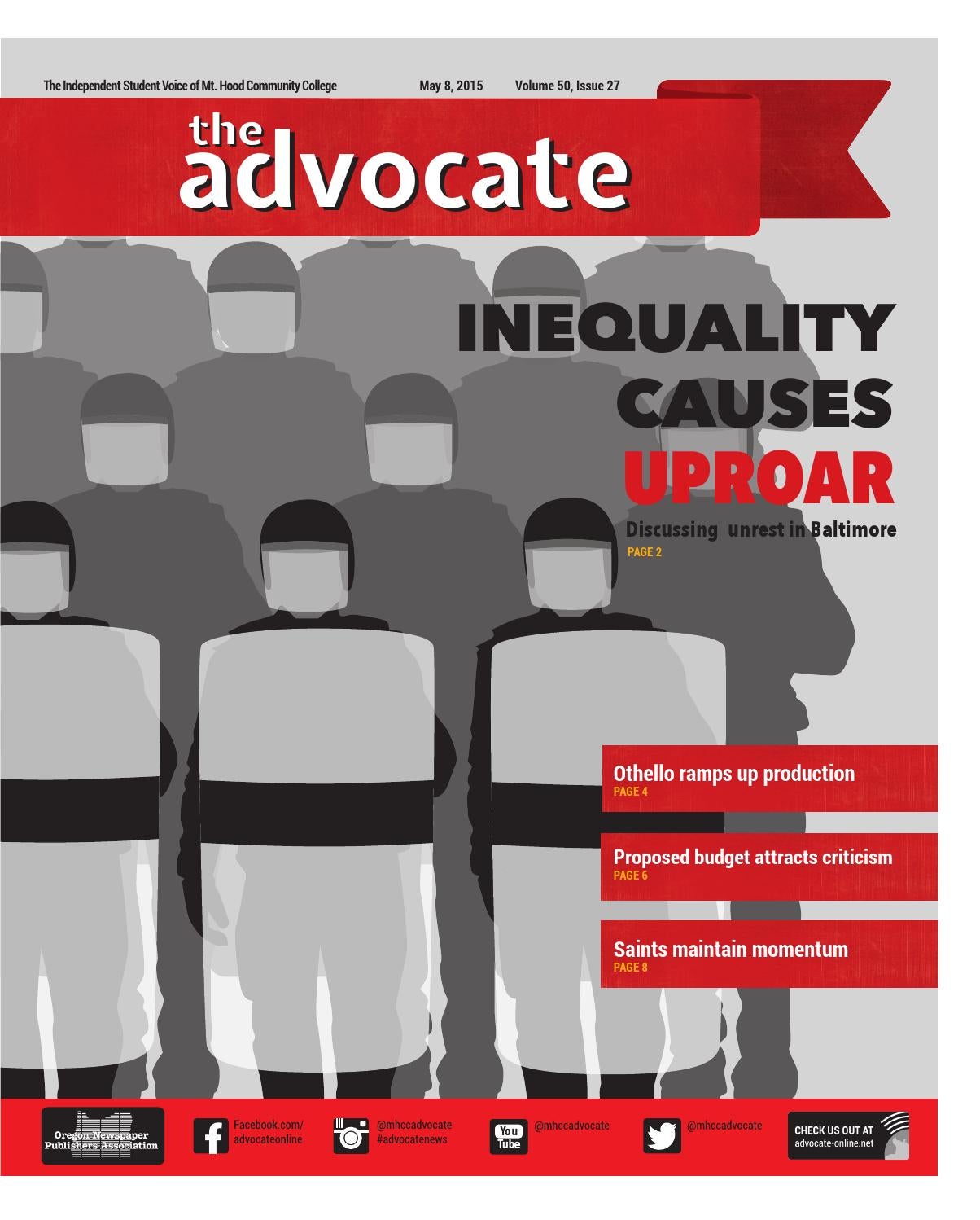 The Advocate Vol. 50, Issue 27 - May 8, 2015 by The Advocate - Issuu