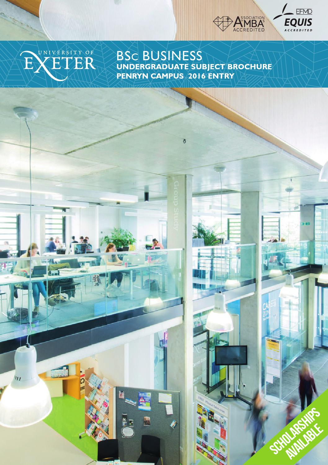 BSc Business Subject Brochure 2016 by University of Exeter - Issuu