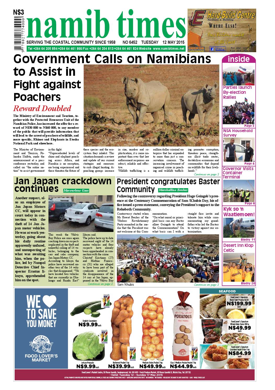 12 may namib times e edition by Namib Times Virtual - Issuu