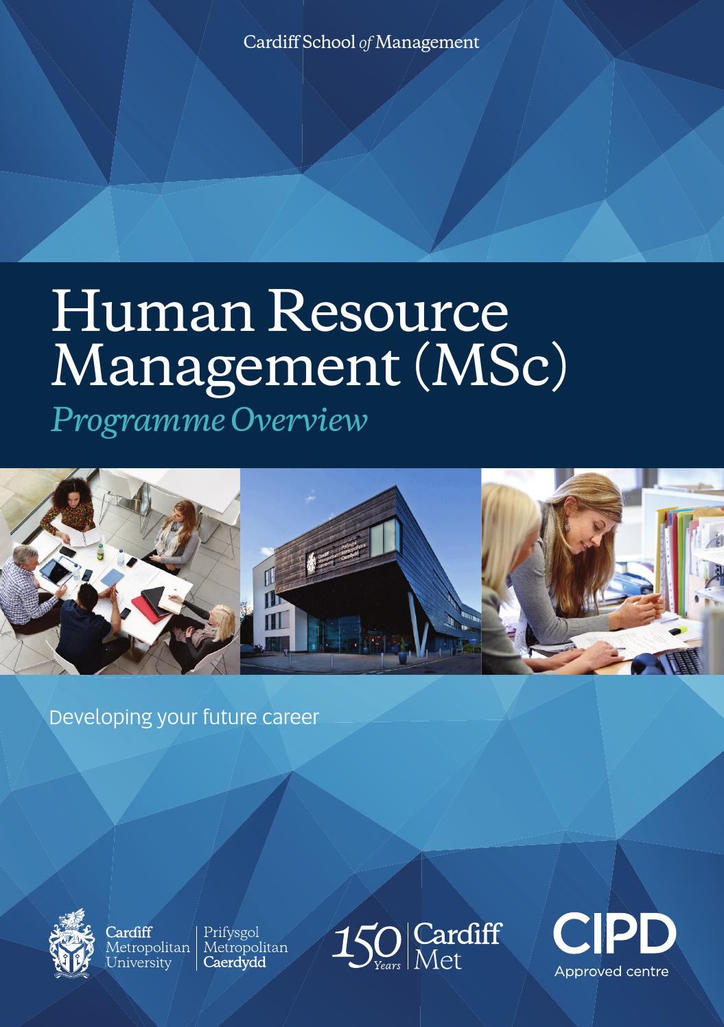 MSc Human Resource Management by Cardiff Metropolitan University - Issuu