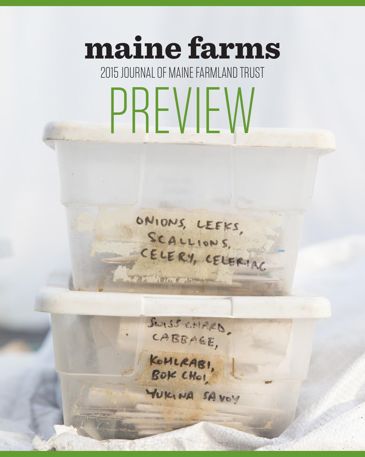 Maine Farms 2015 Preview by Maine Farmland Trust - Issuu