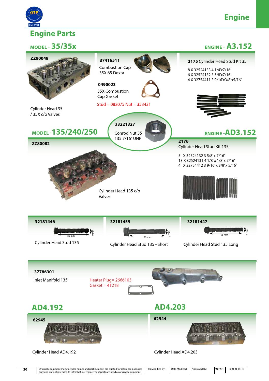 Engine parts catalogue by Quality Tractor Parts - Issuu