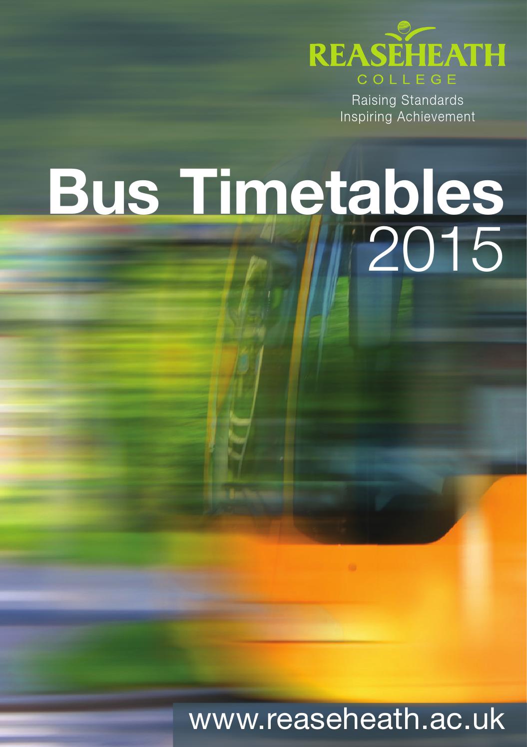 Reaseheath Bus Timetables 2015 By Reaseheath College Issuu 9313