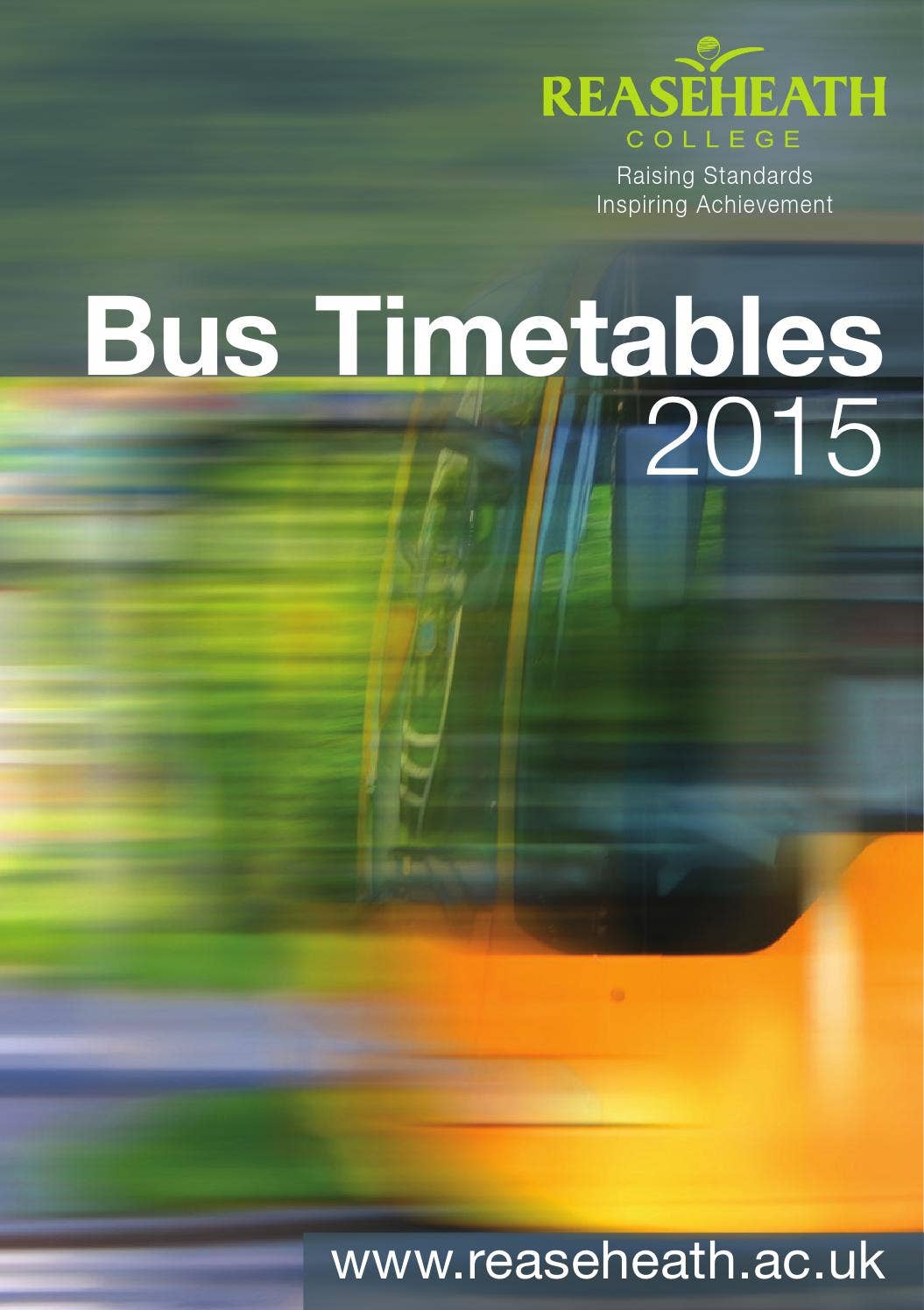 Reaseheath Bus Timetables 2015 by Reaseheath College - Issuu