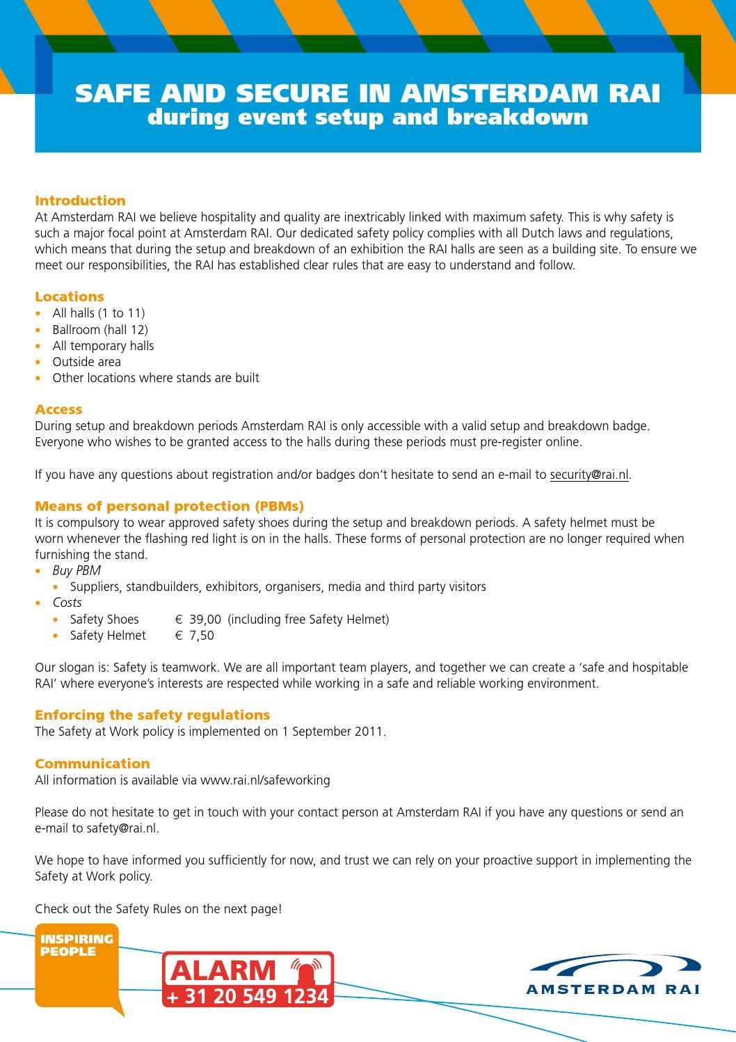 RAI Amsterdam - Safe and Secure in Amsterdam RAI by RAI Amsterdam - Issuu