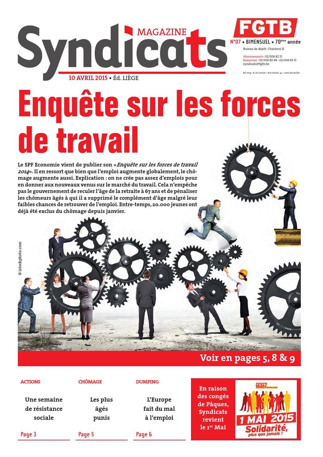 Syndicats n°7 de 2015 by FGTB - Issuu