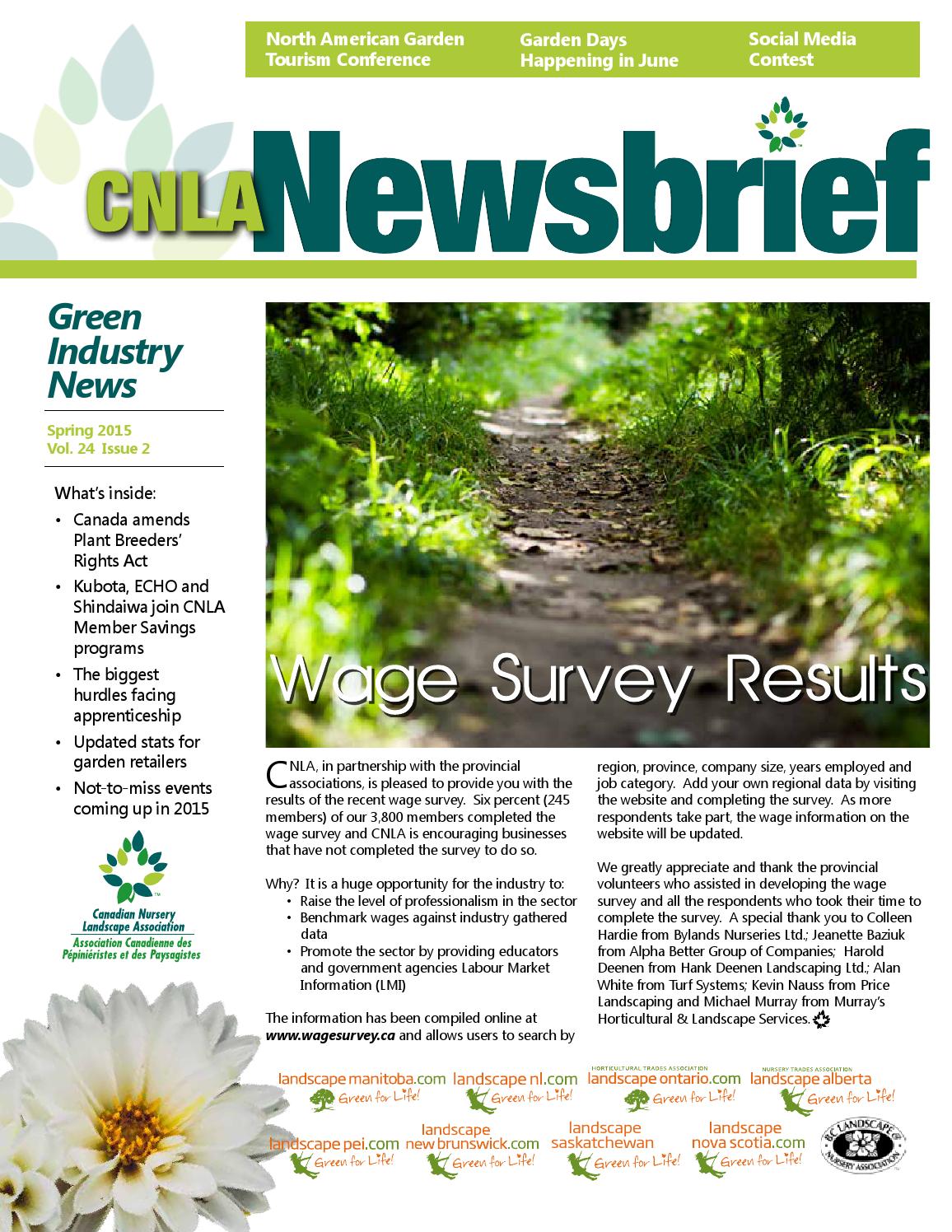 CNLA Spring Newsbrief by Canadian Nursery Landscape Association - Issuu