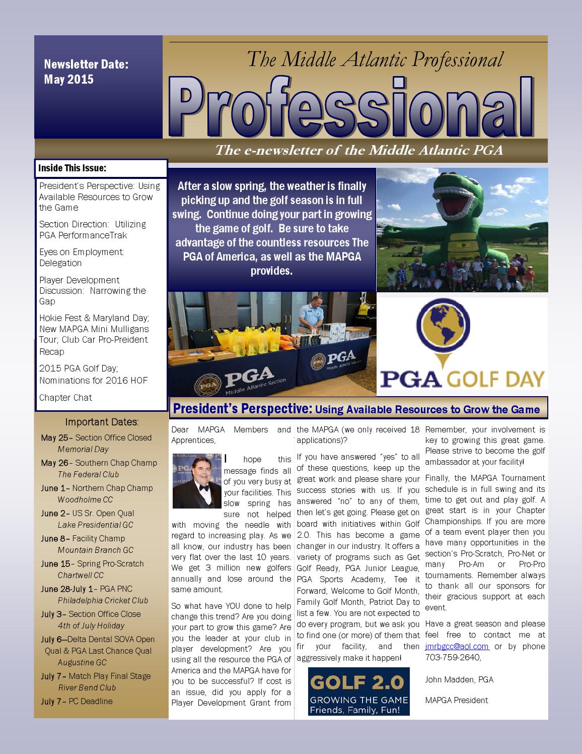 Mapga prof may 2015 by Middle Atlantic PGA - Issuu