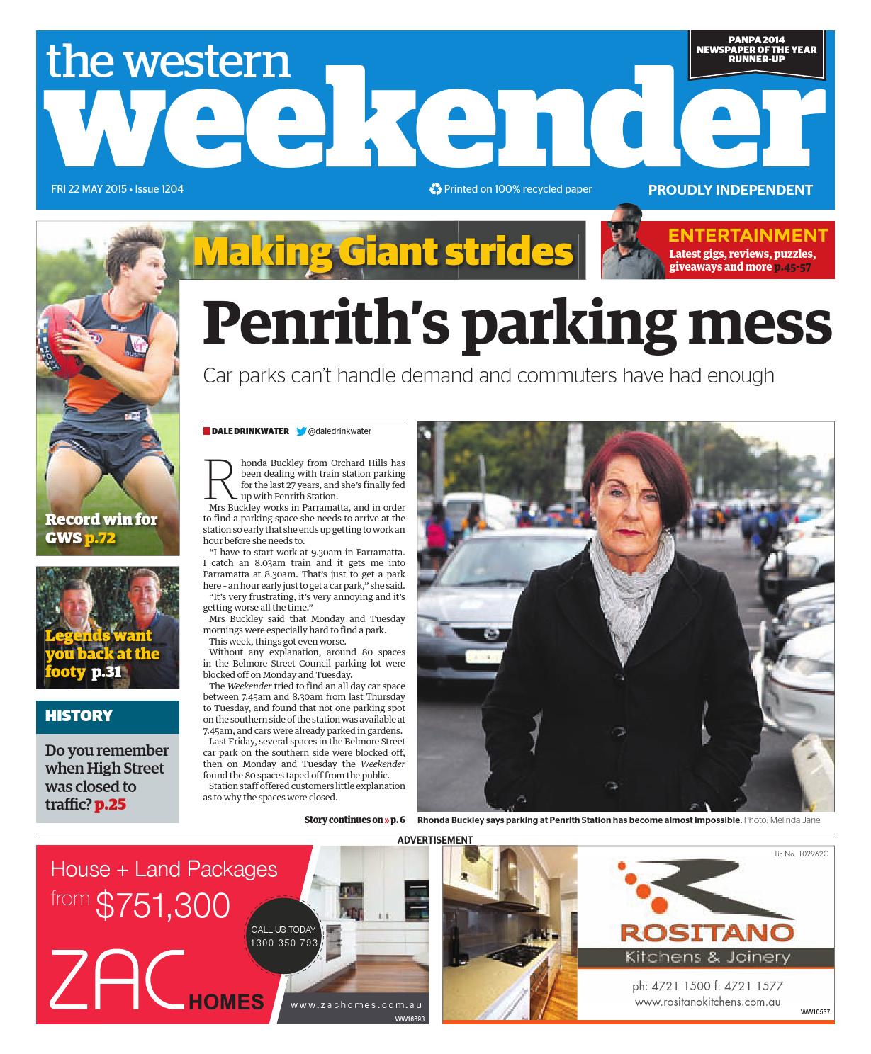 Weekender May 22 by Western Sydney Publishing Group - Issuu