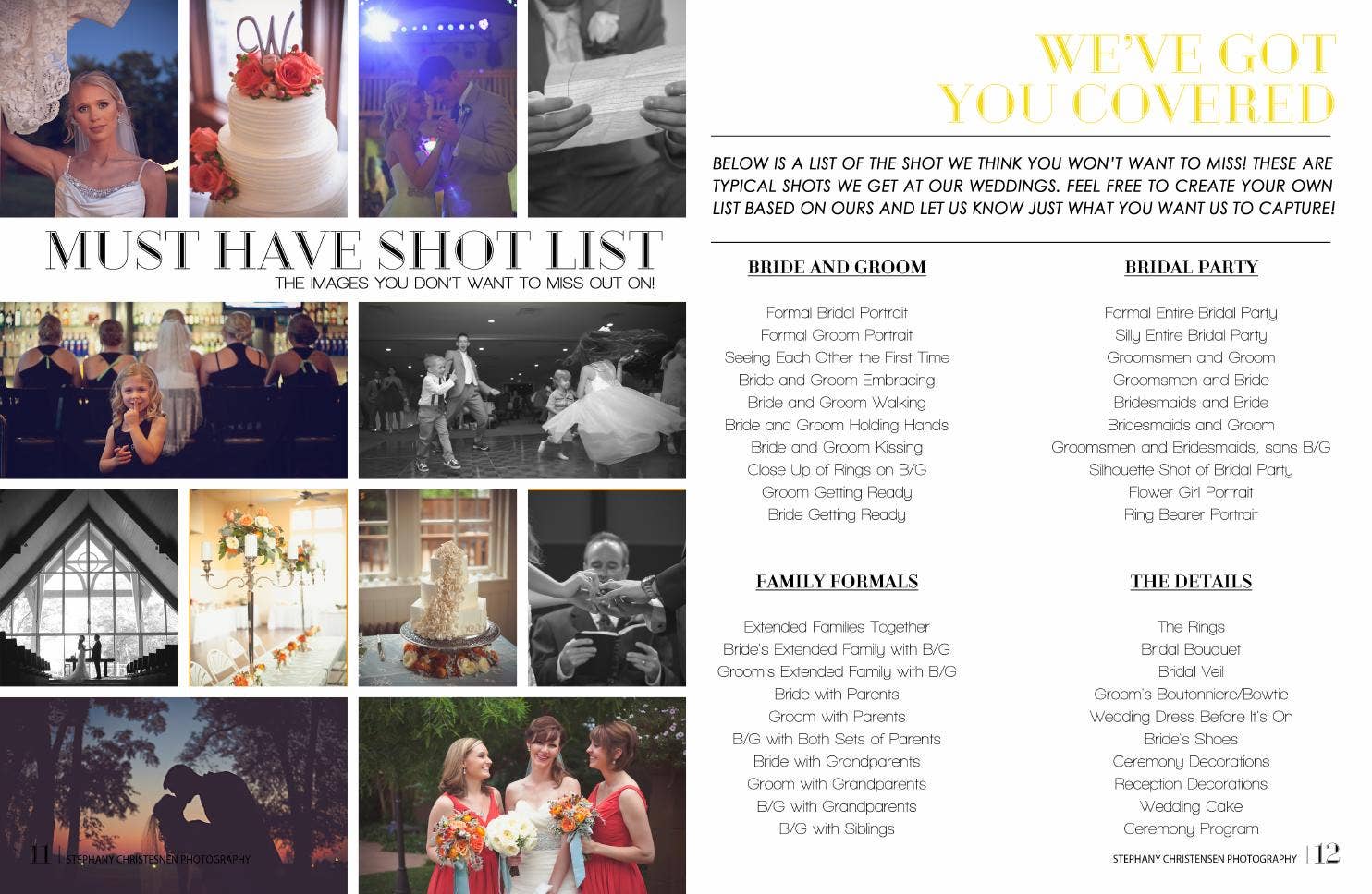 Scp 7 wedding magazine pg 11 12 by Stephany Christensen Photography - Issuu