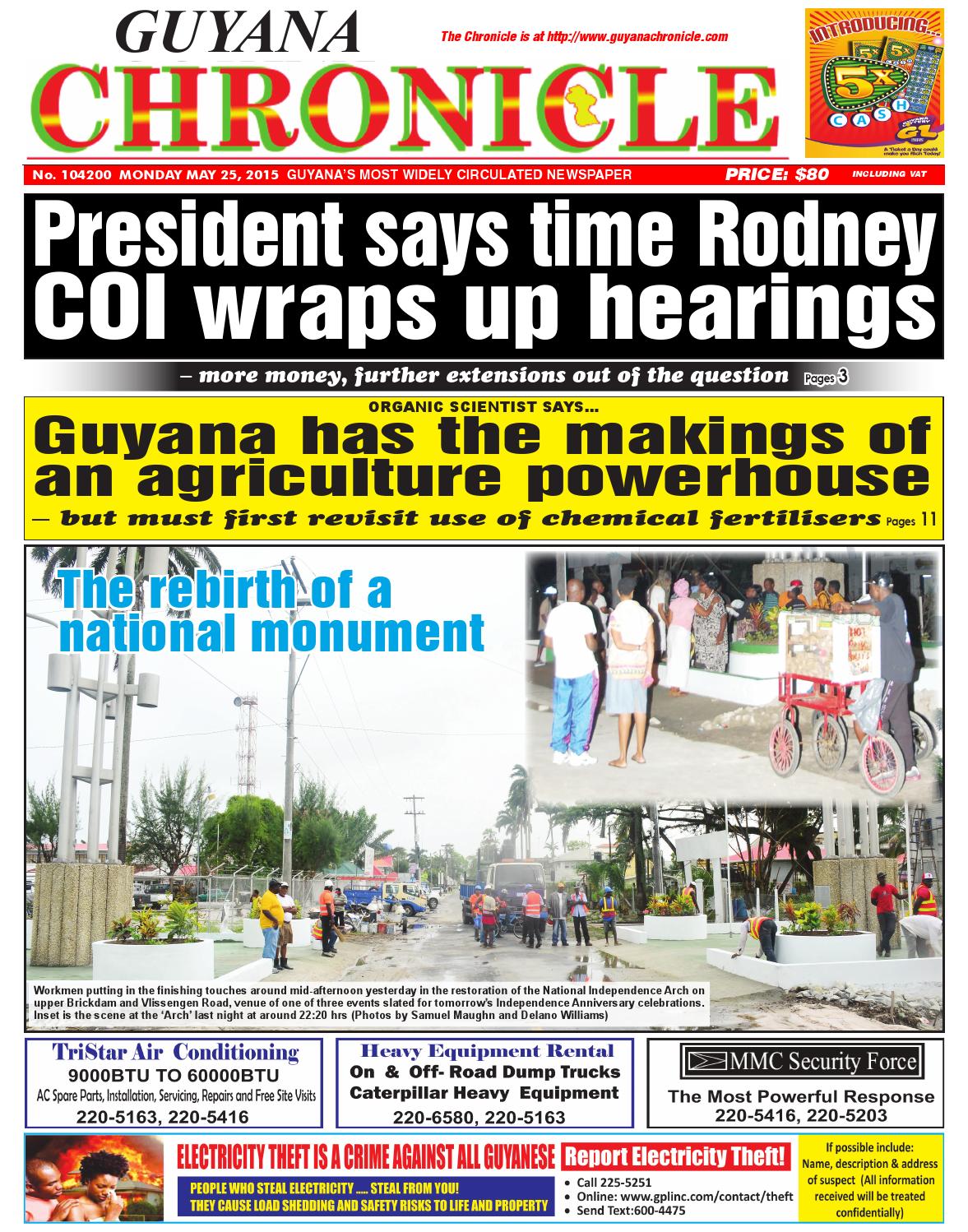 2015 5 25th by Guyana Chronicle - Issuu