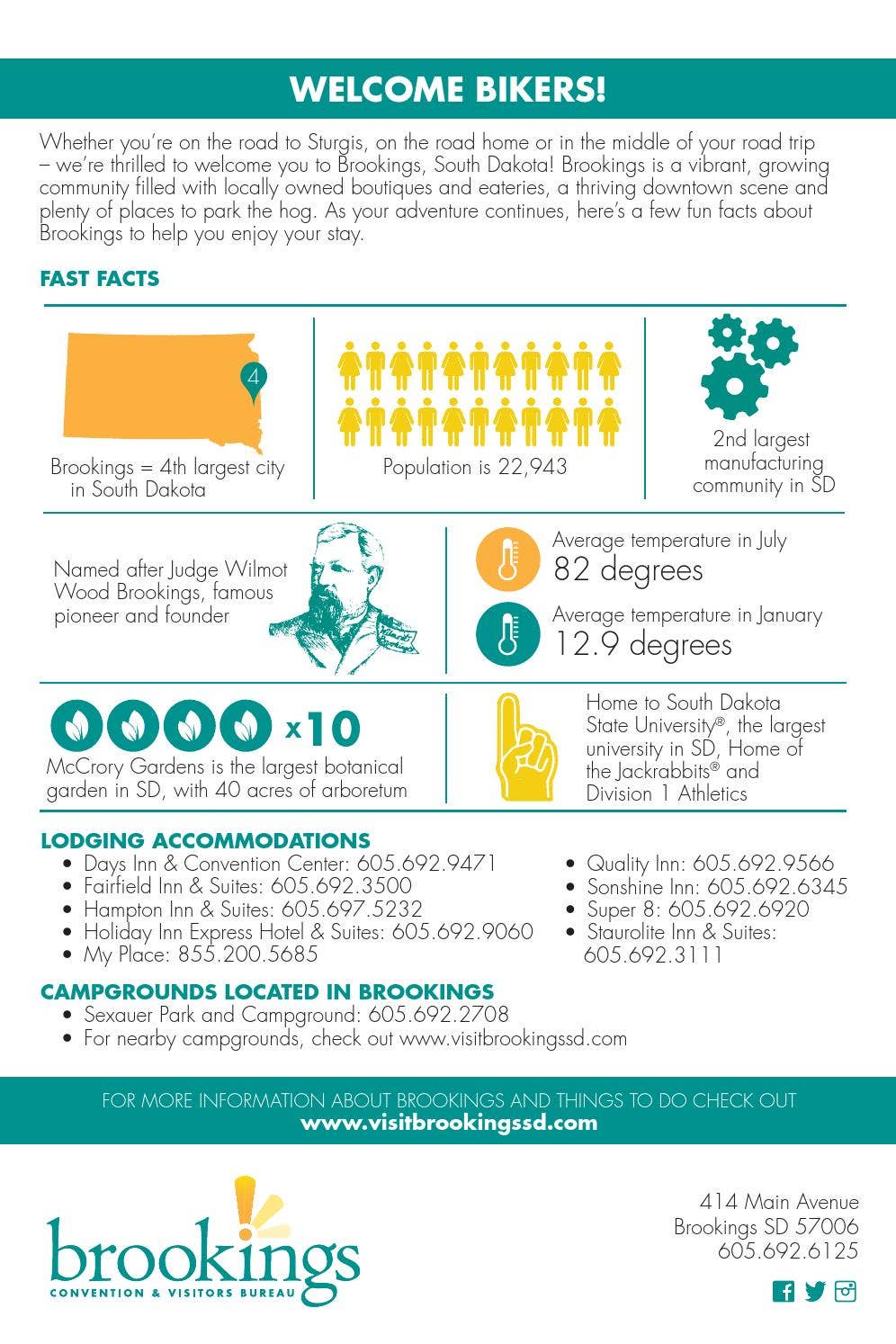 Welcome bikers flyer by Visit Brookings - Issuu