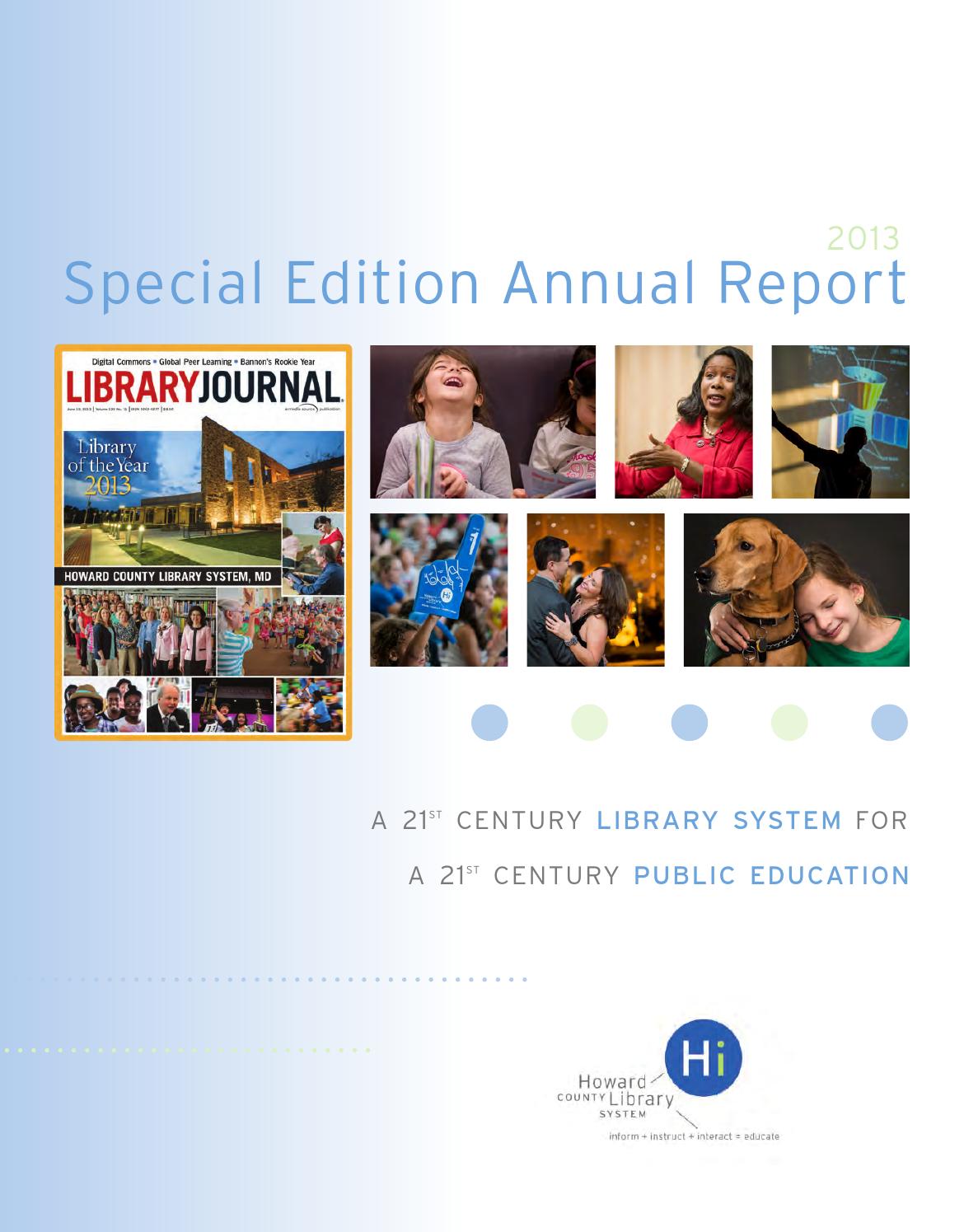 HCLS Annual Report 2013 by Howard County Library System - Issuu