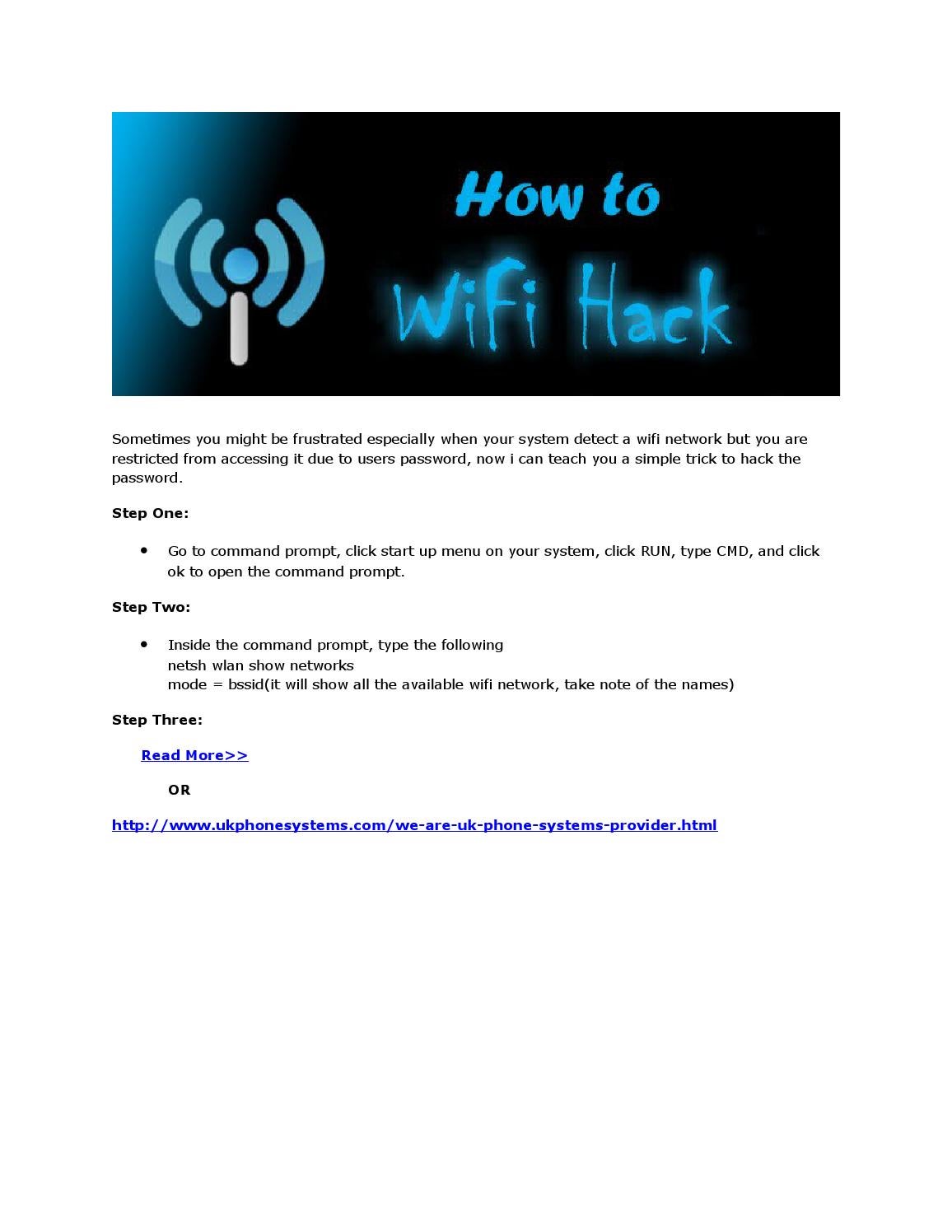 How To Hack Any Wifi Network Password Using Cmd? by Daniel Nash - Issuu