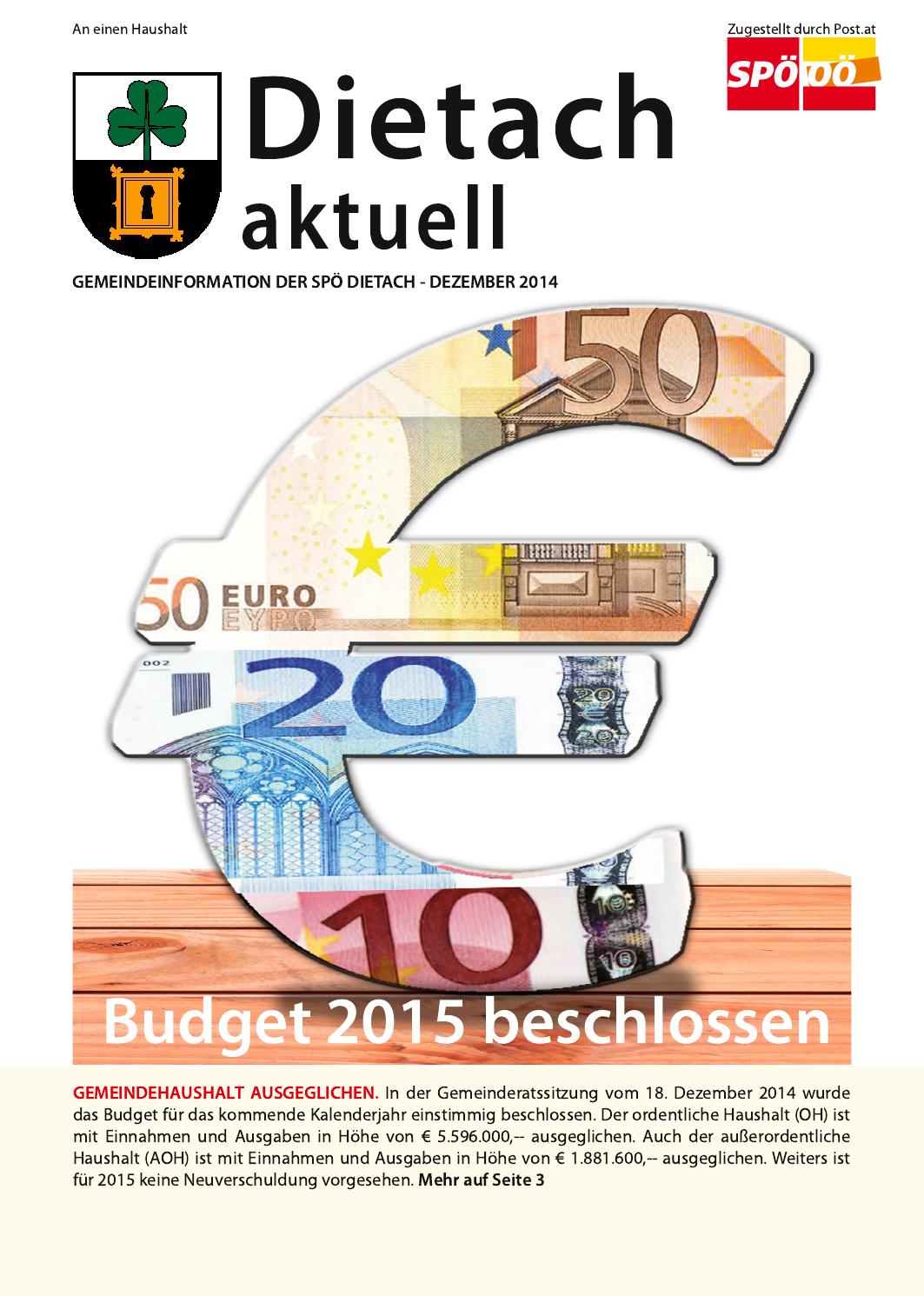 Dietach aktuell - Dezember 2014 by SPÖ Dietach - Issuu