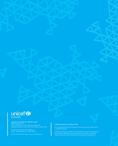 UNICEF Australia Annual Report 2014 by UNICEF Australia - Issuu
