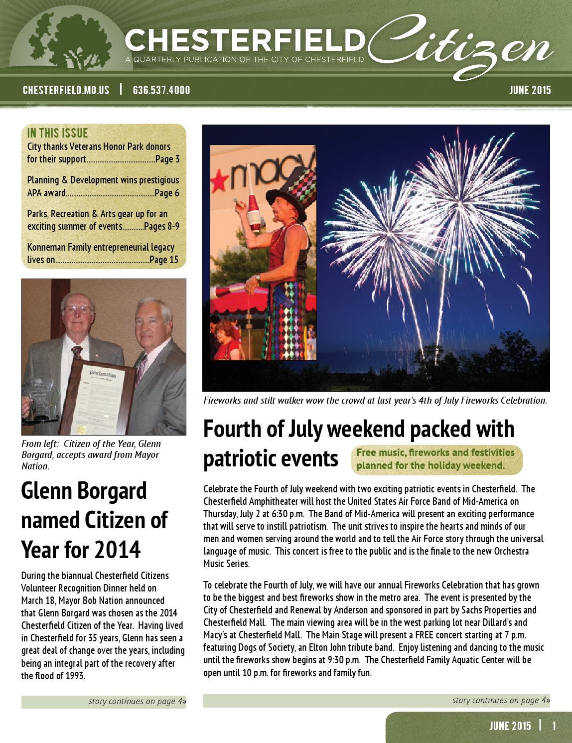 Chesterfield Citizen Newsletter, June 2015 by CityofChesterfield - Issuu