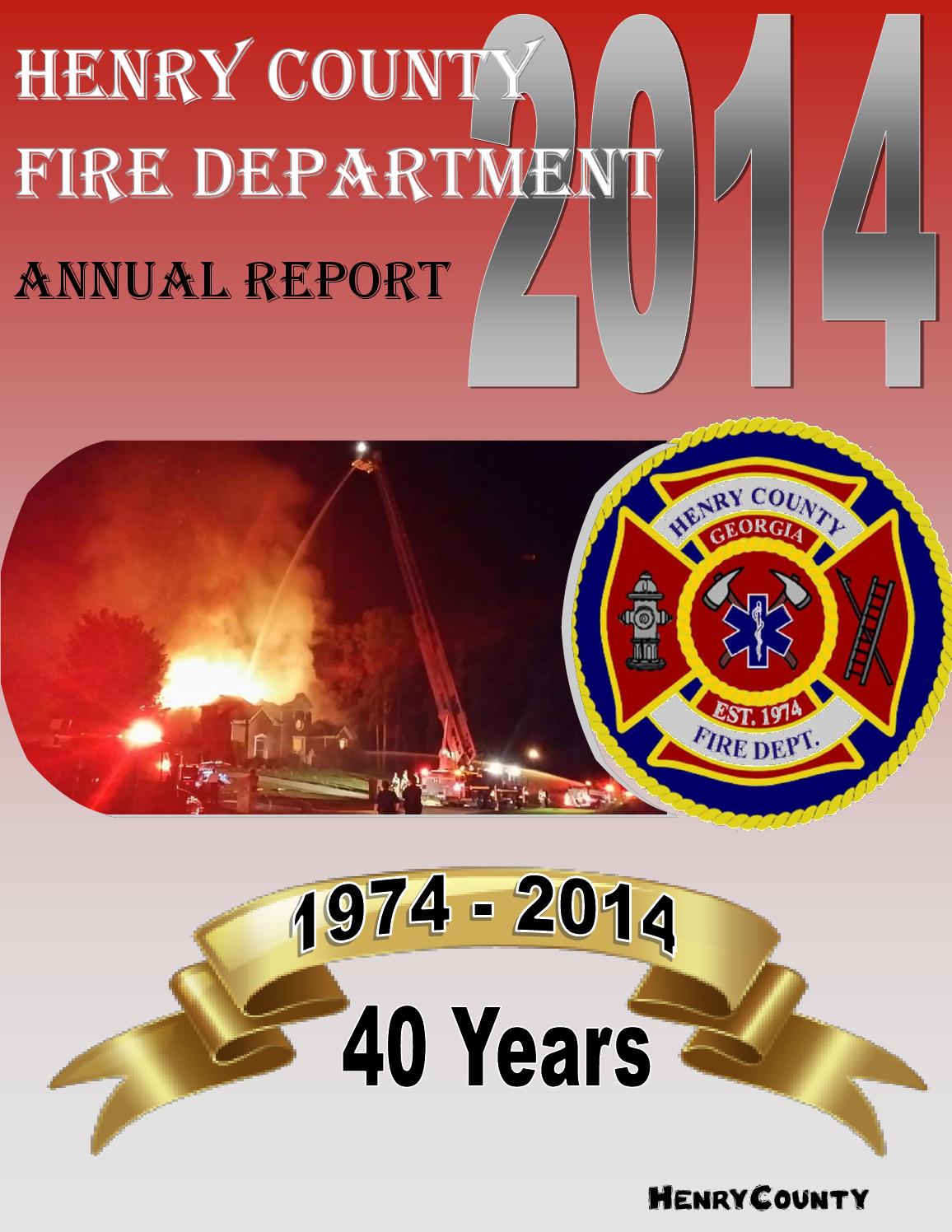 Henry County Fire Department Annual Report by Henry County Government ...