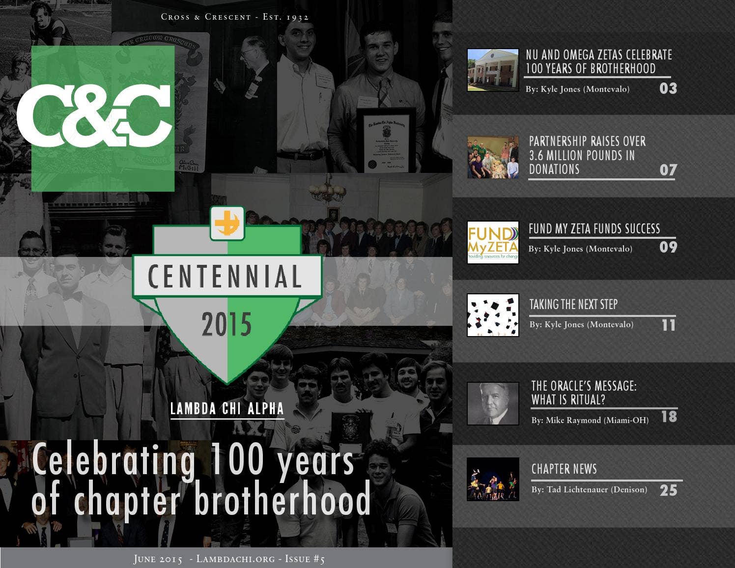 June 2015 Cross & Crescent by Lambda Chi Alpha Fraternity - Issuu