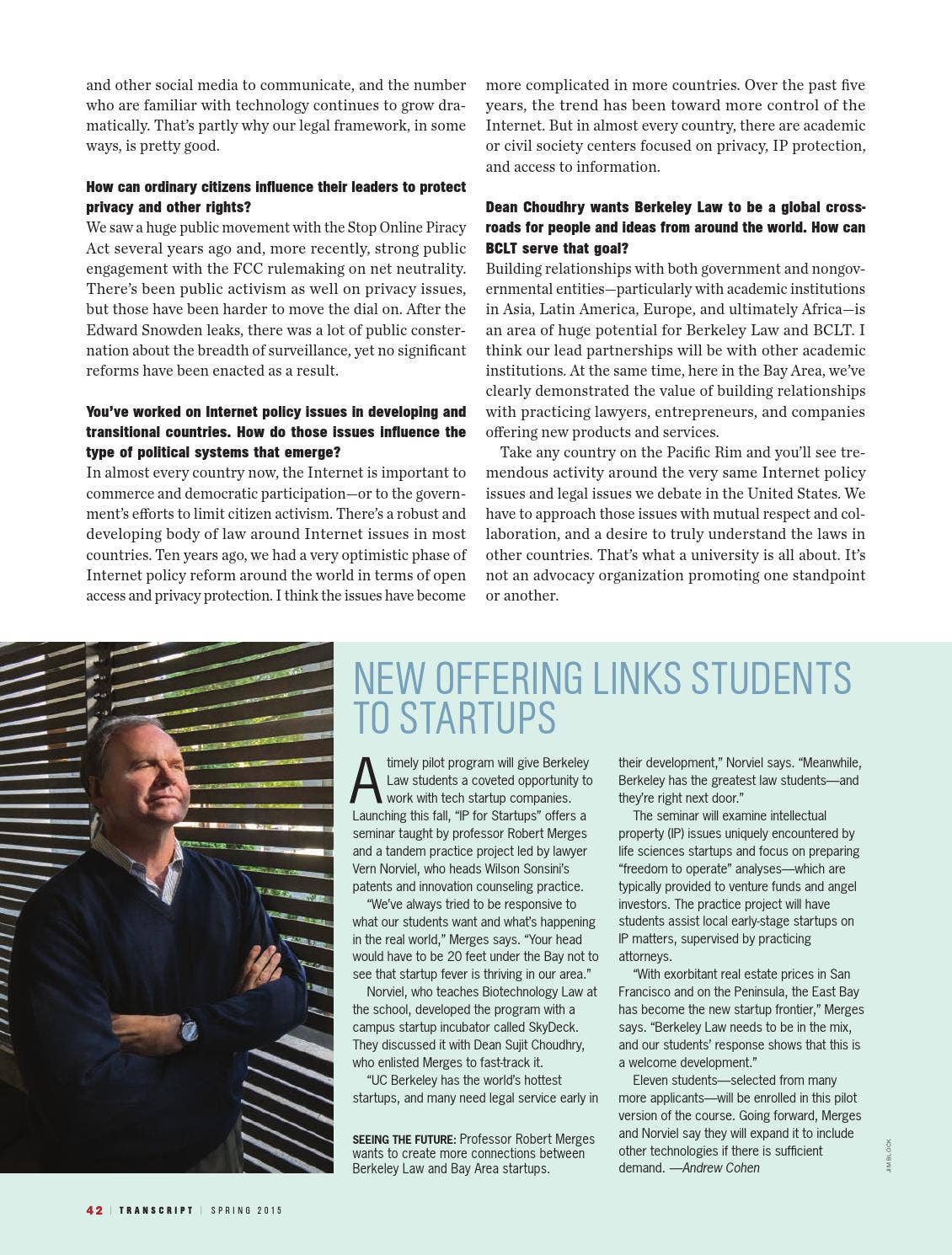 Berkeley Law Transcript 2015 by Berkeley Law - Issuu