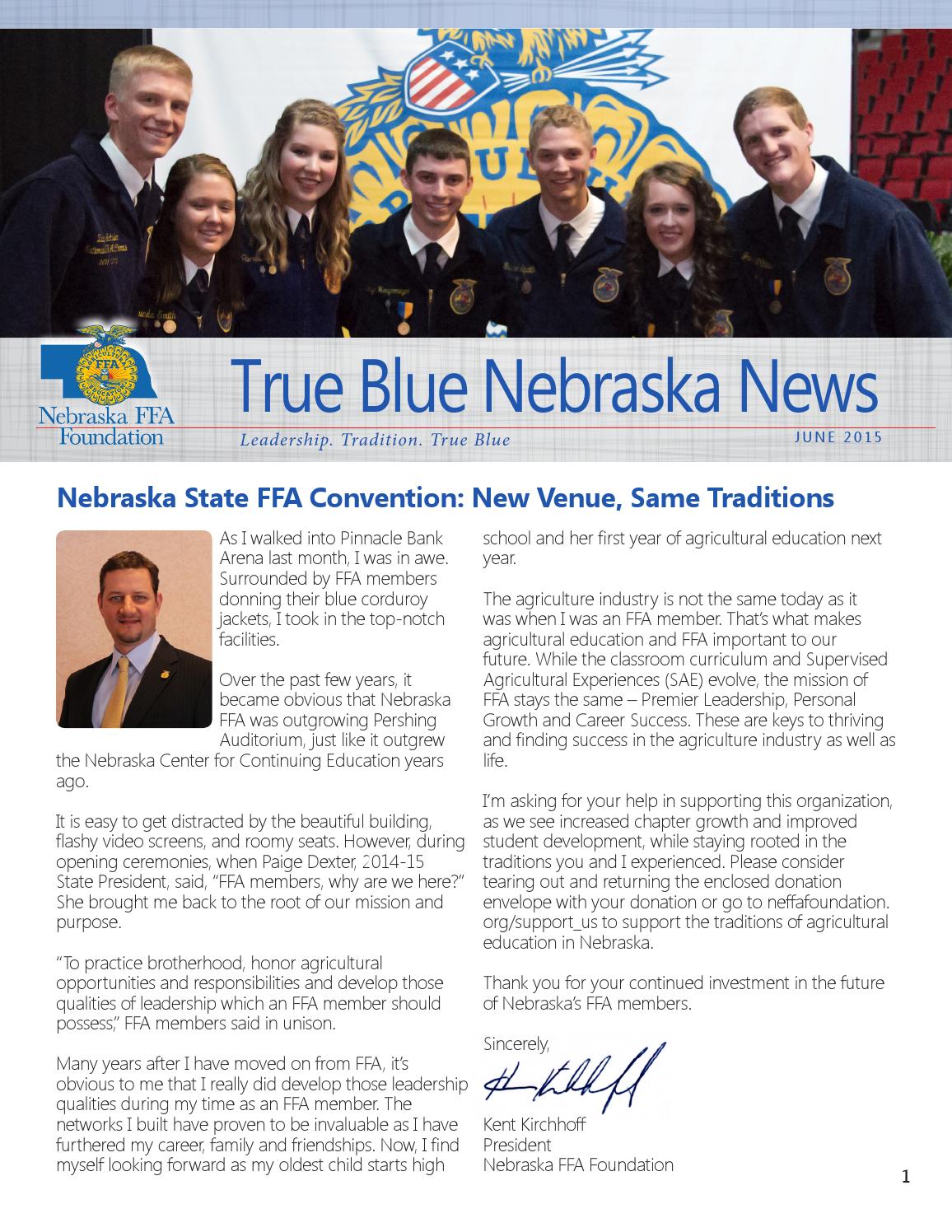 Nebraska FFA Foundation : June 2015 by Nebraska FFA Foundation - Issuu