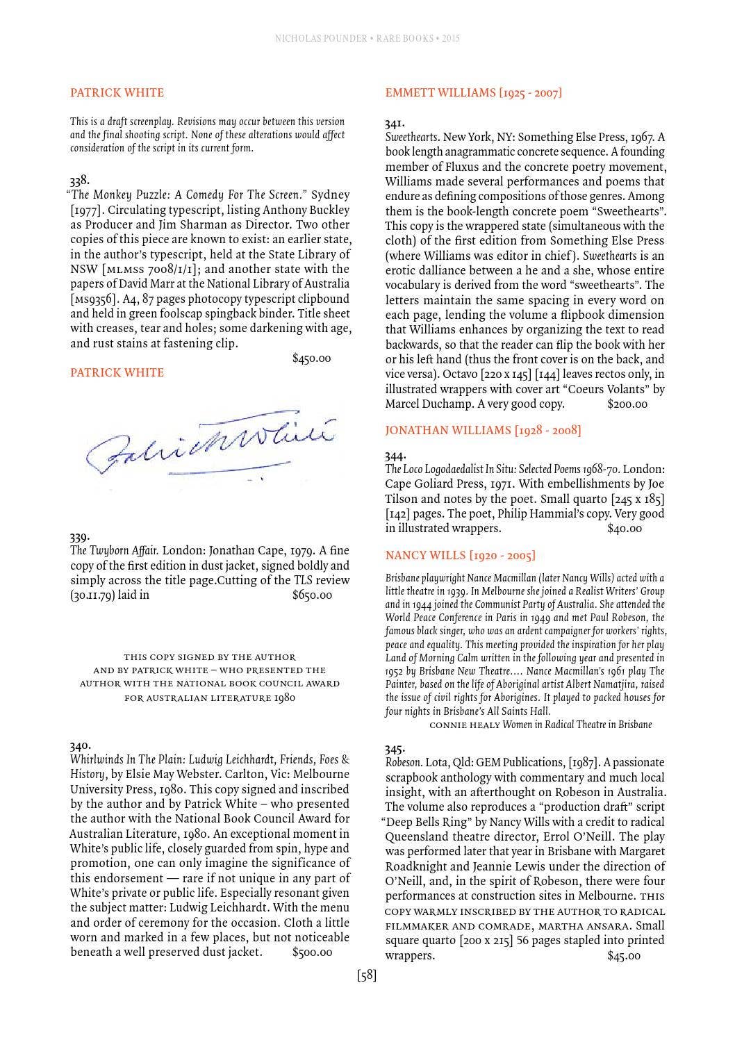 Nicholas Pounder 2015 Catalogue by Nicholas Pounder Rare Books - Issuu