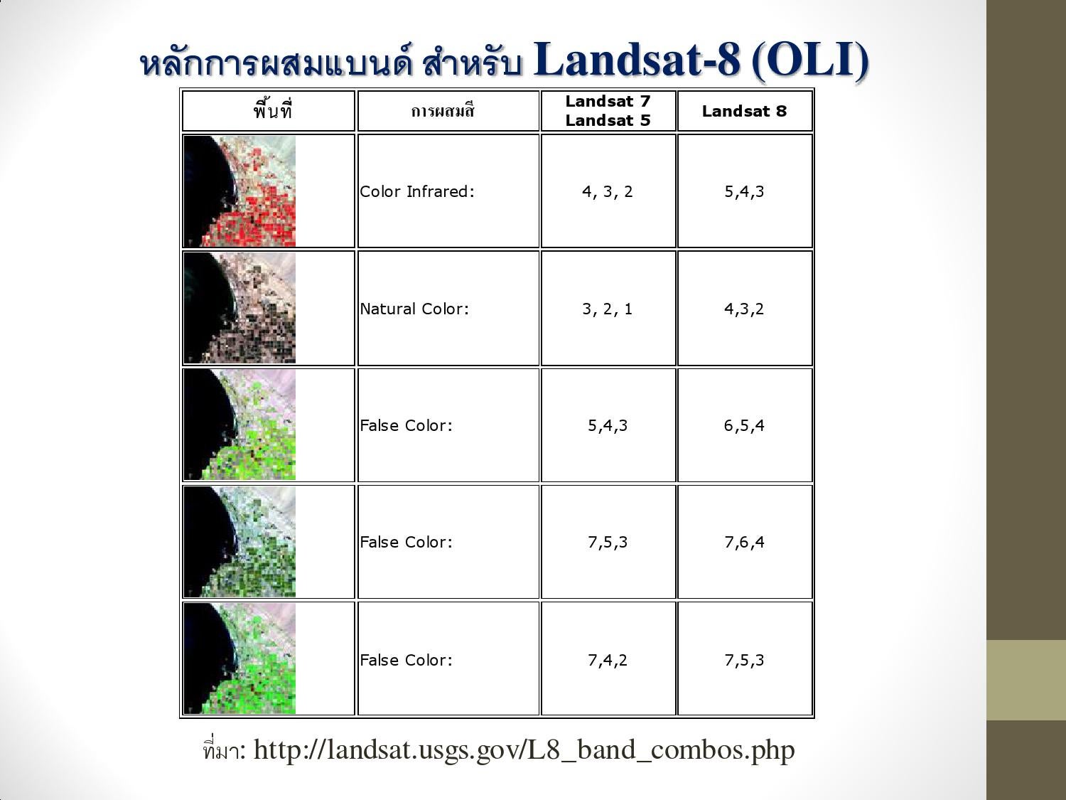 Landsat 8 Bands