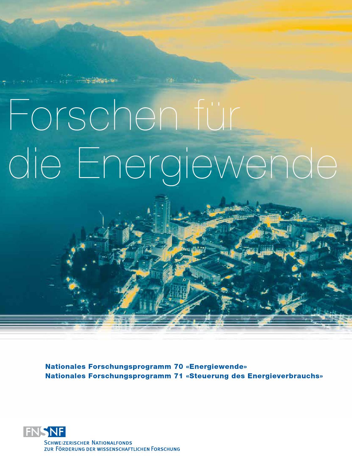 Forschen für die Energiewende by SNSF - Issuu