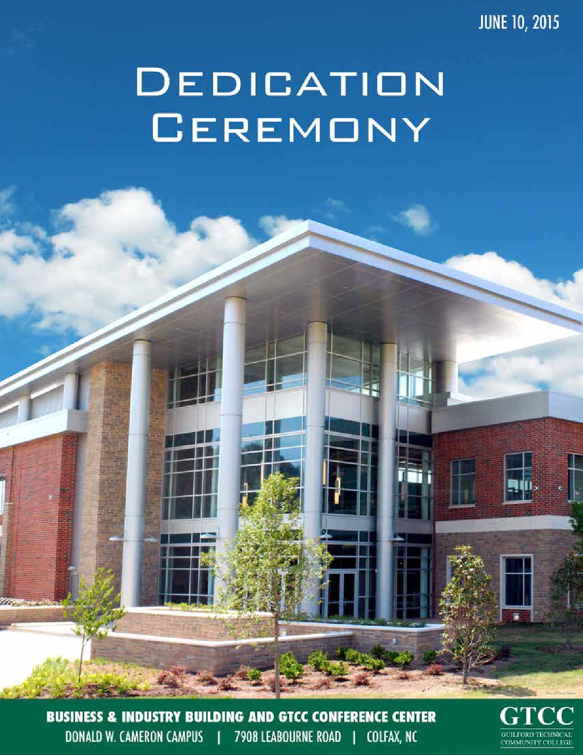 GTCC Cameron Dedication Ceremony by Guilford Technical Community ...