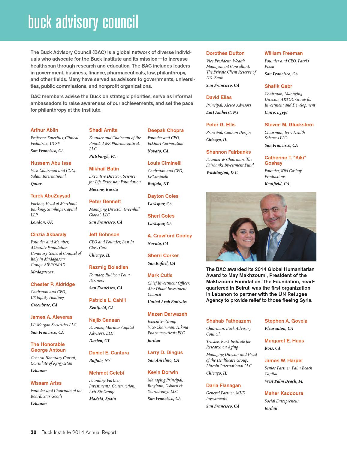 Buck Institute for Research on Aging 2014 Annual Report by Tobi Designs ...