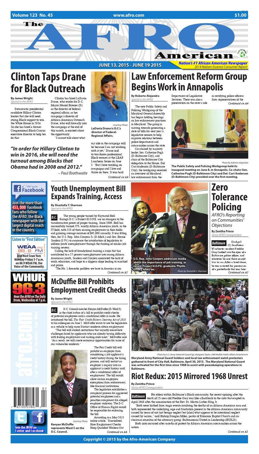 Baltimore Afro-American Newspaper June 13 2015 by AFRO News - Issuu