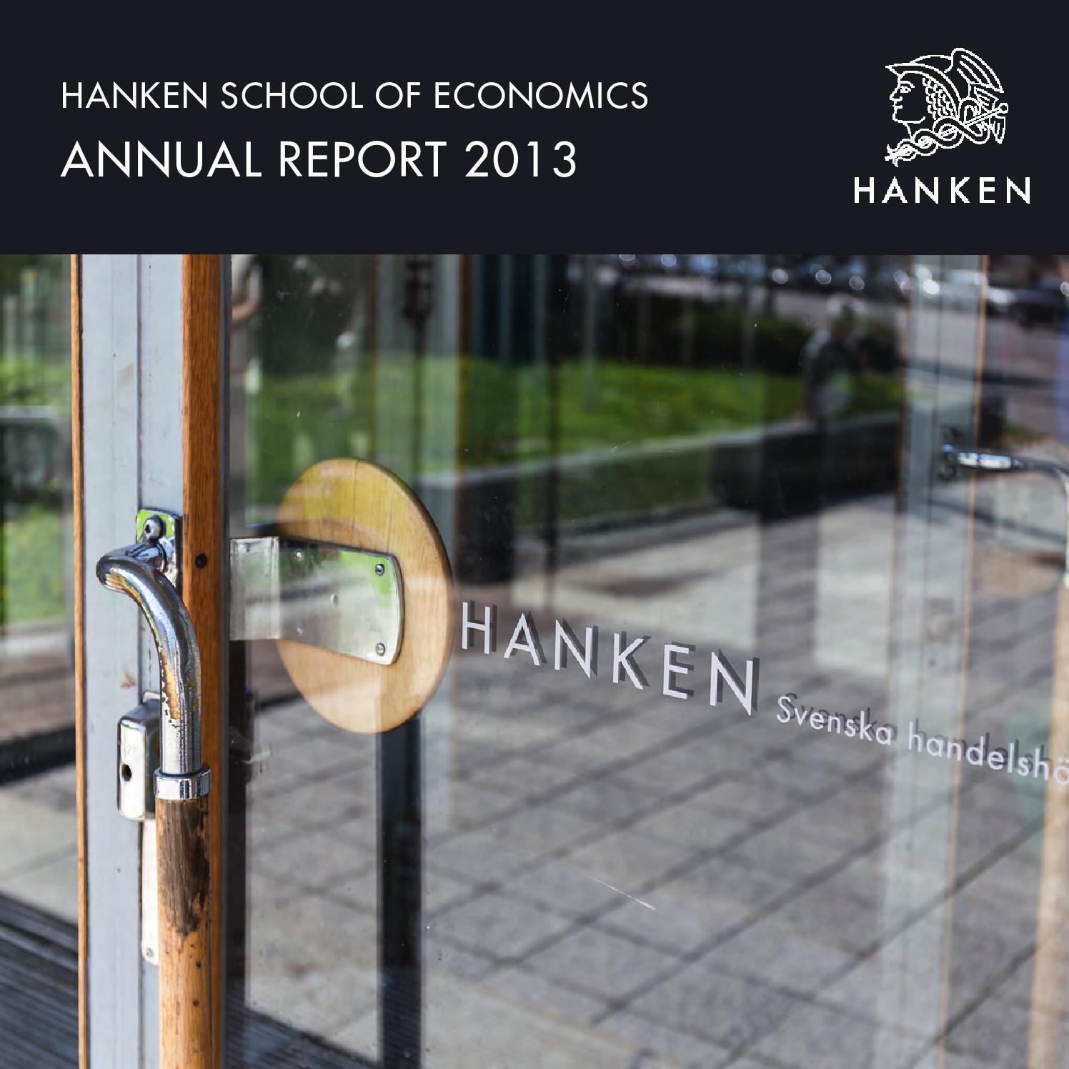 Hanken Annual Report 2013 by Hanken School of Economics - Issuu