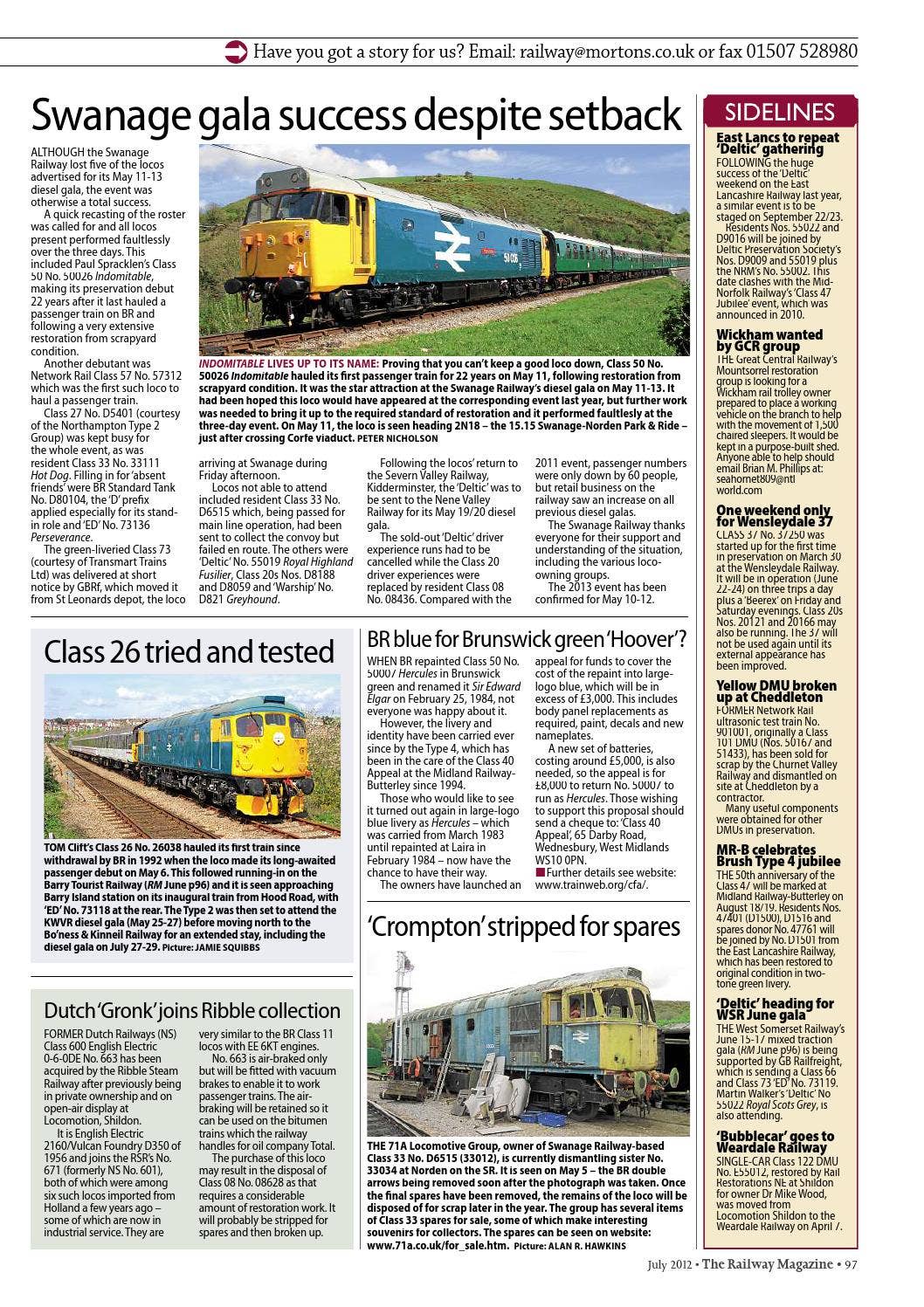 The Railway Magazine Archive - July 2012 - Full Edition by Mortons ...