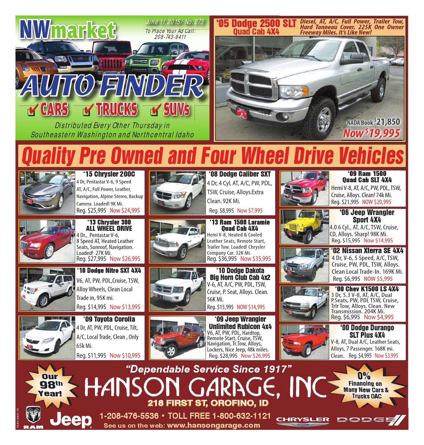 Auto Finder, June 11, 2015 by Lewiston Tribune - Issuu