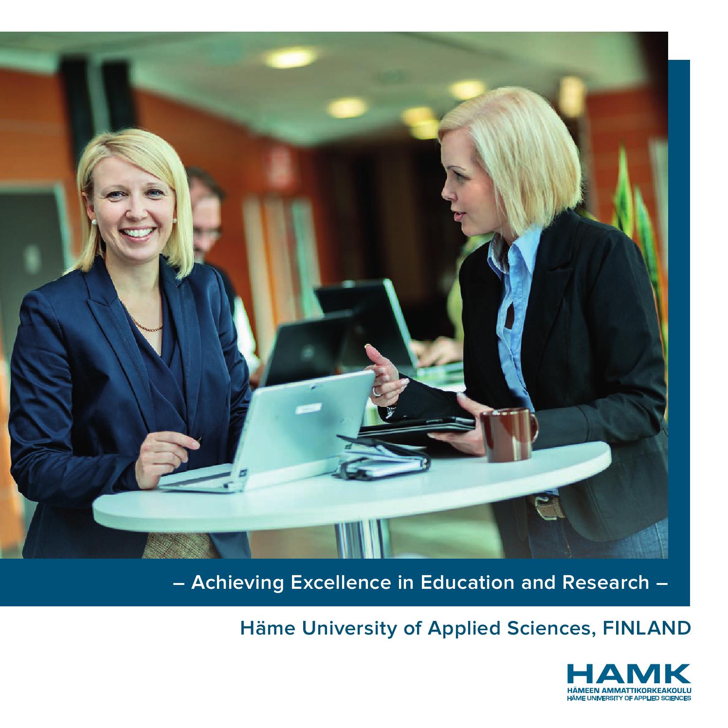 Achieving Excellence in Education and Research by Häme University of Applied Sciences, HAMK - Issuu