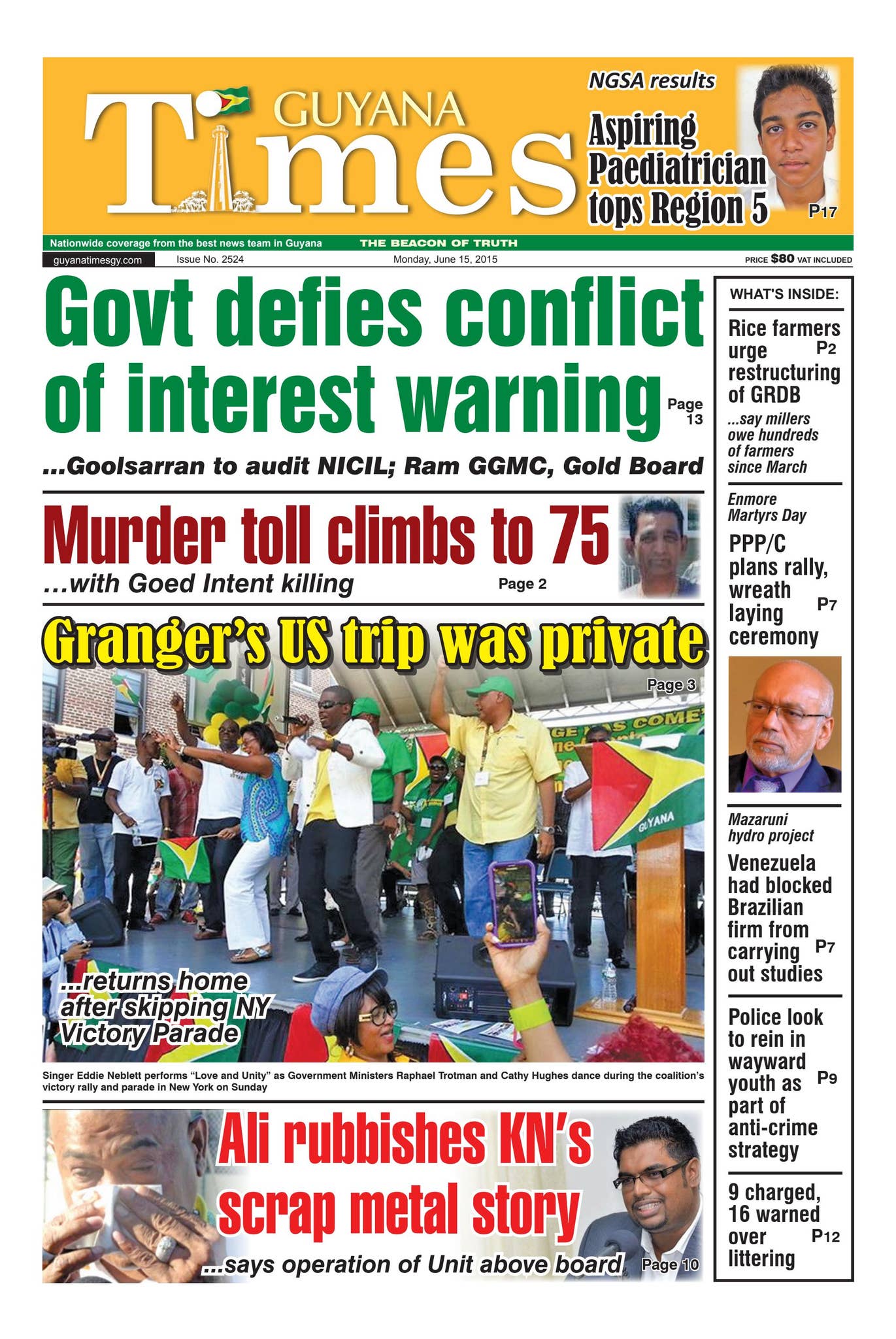 Guyana Times Daily - June 15, 2015 by Gytimes - Issuu