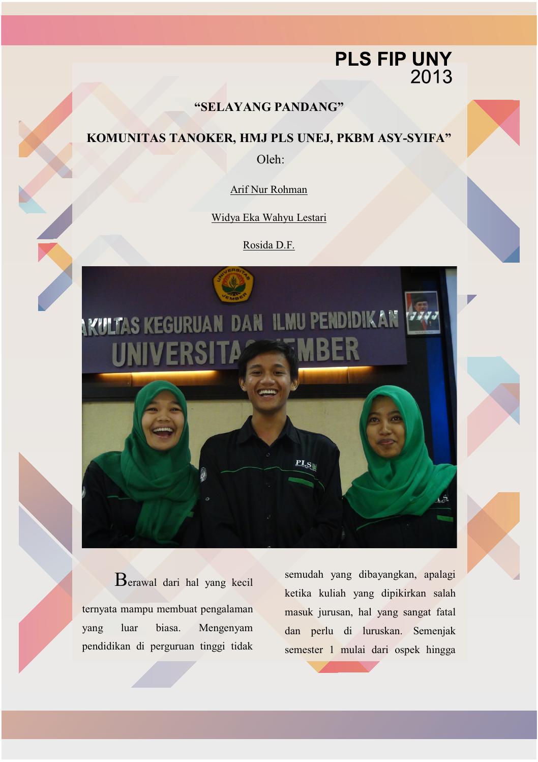 Pdf narrative Selayang Pandang PLS di Jember dengan foto by Arif Nur ...