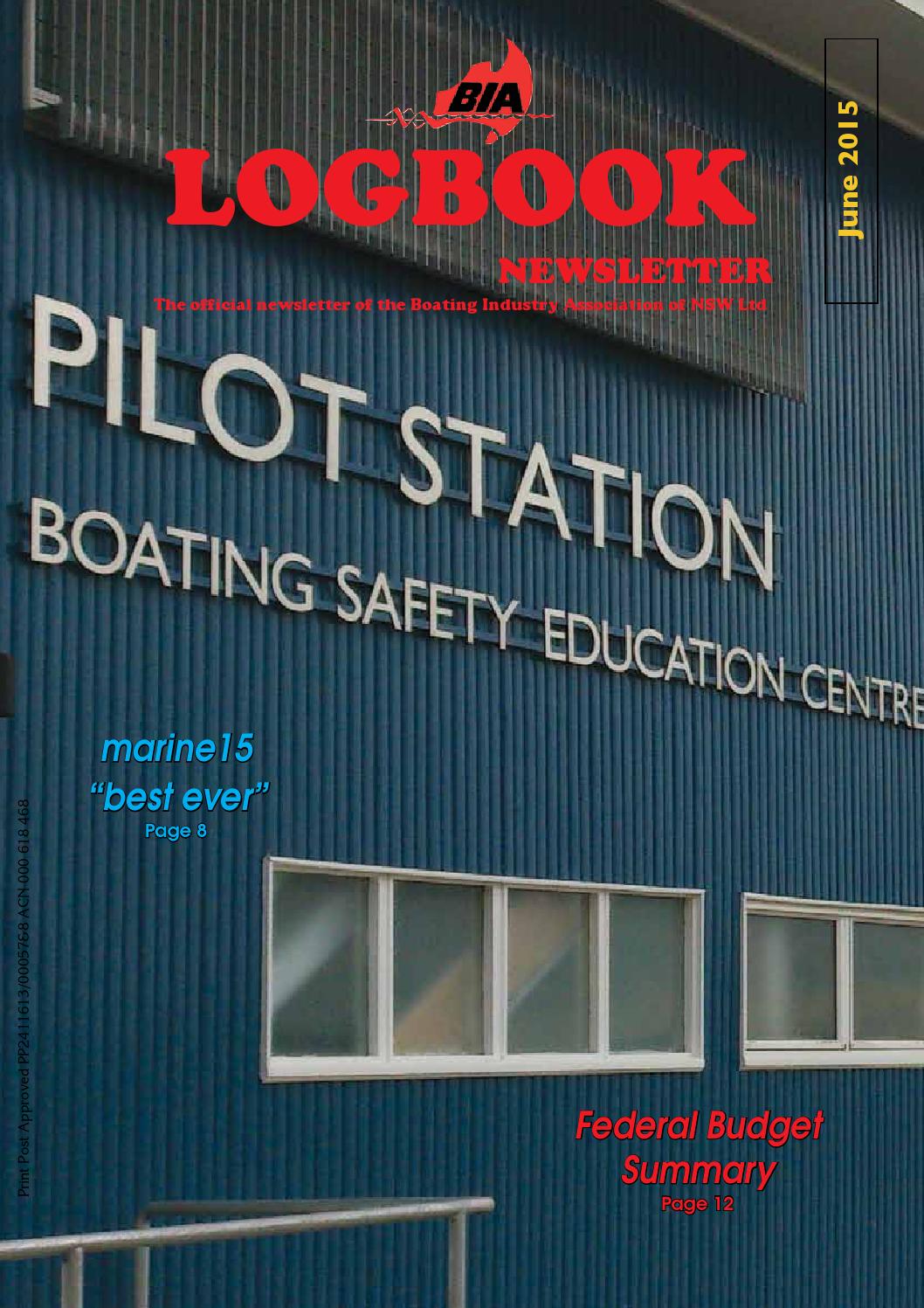 LogBook Magazine - June 2015 by Boating Industry Association Ltd - Issuu