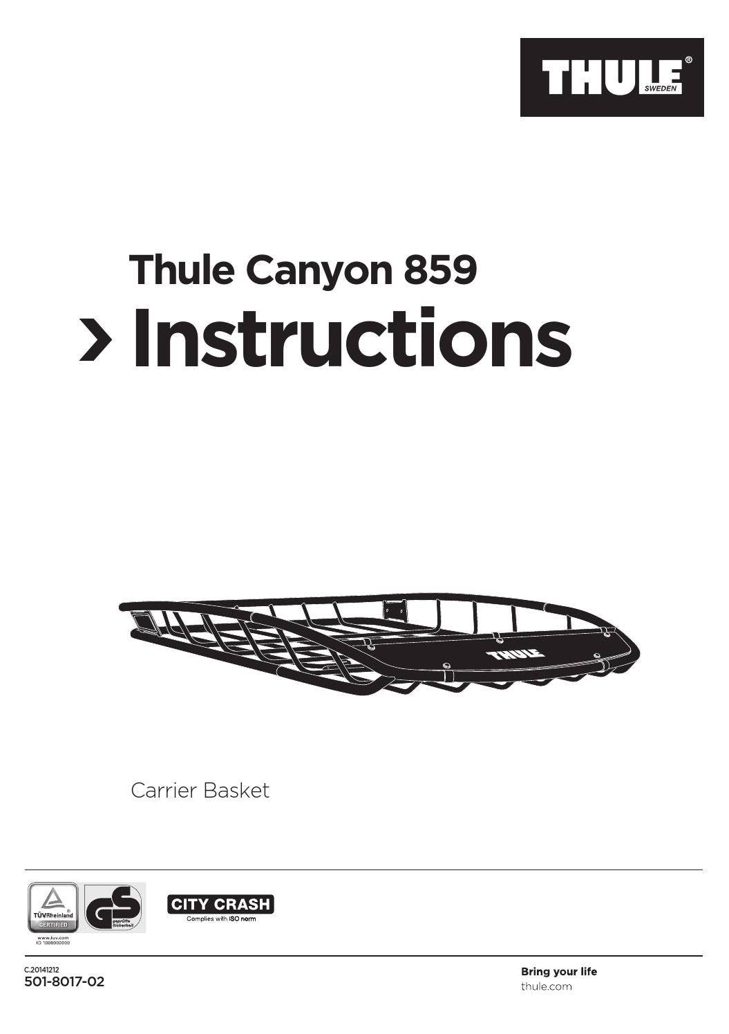 Manuel de l'utilisateur THULE CANYON v02 by Charlie Agency - Issuu
