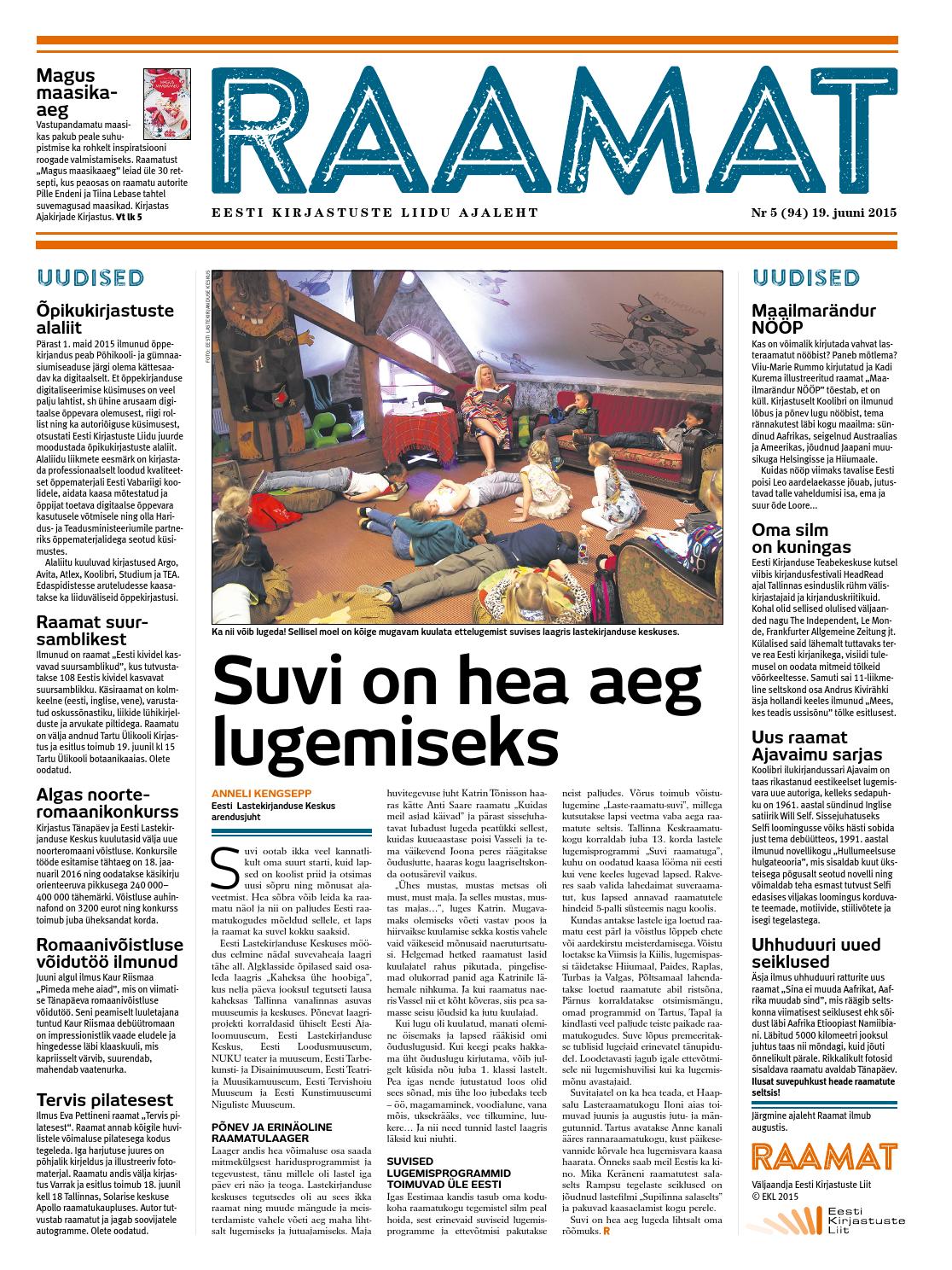 Ajaleht Raamat (juuni 2015) by Kaidi Urmet - Issuu