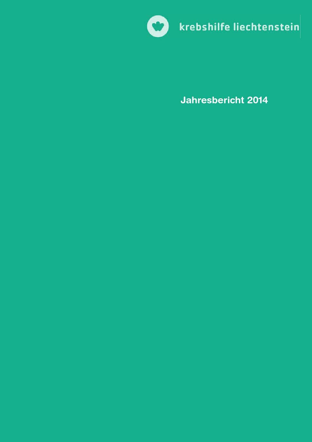 Jahresbericht krebshilfe liechtenstein 2014 web by Krebsliga Schweiz ...