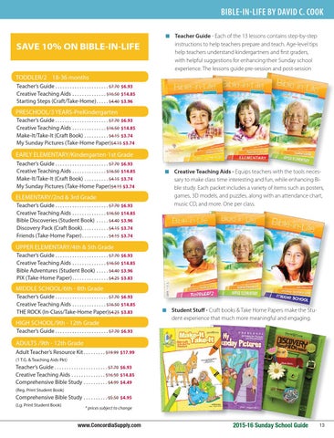 2015 Curriculum Guide for Sunday School by Danny B - Issuu