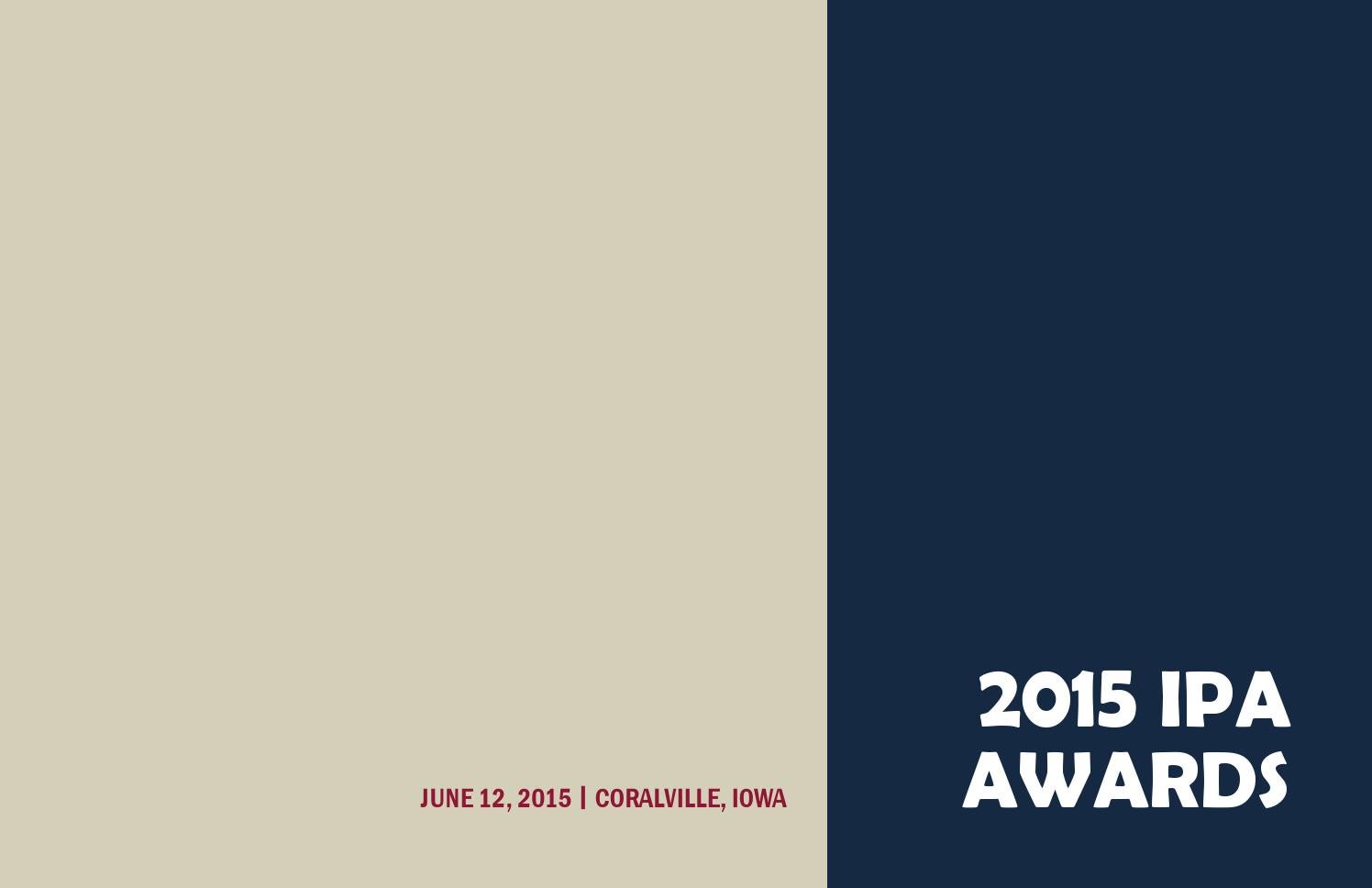 2015 IPA Awards Program by Iowa Pharmacy Association - Issuu