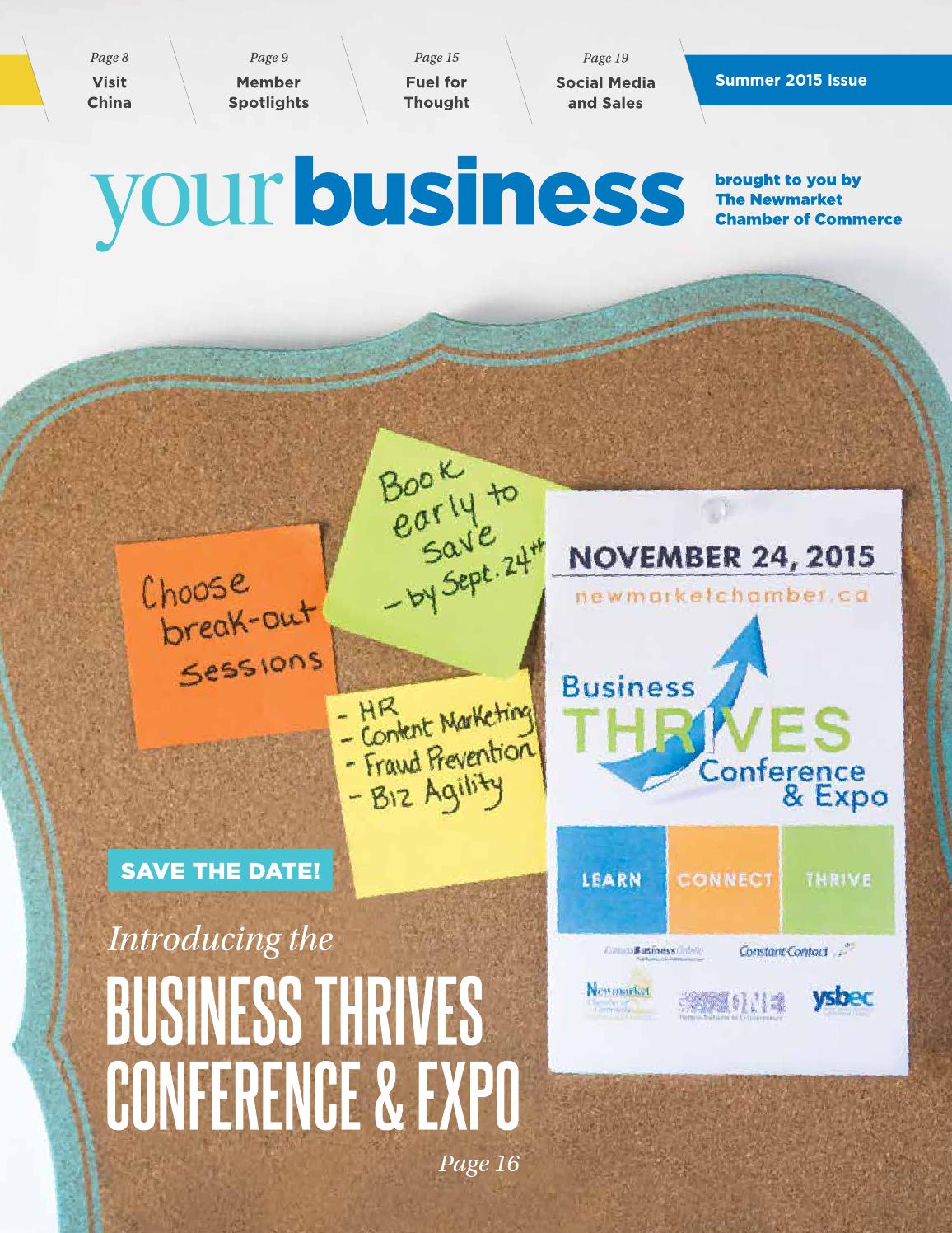 Your Business Magazine Summer 2015 by Newmarket Chamber of Commerce - Issuu