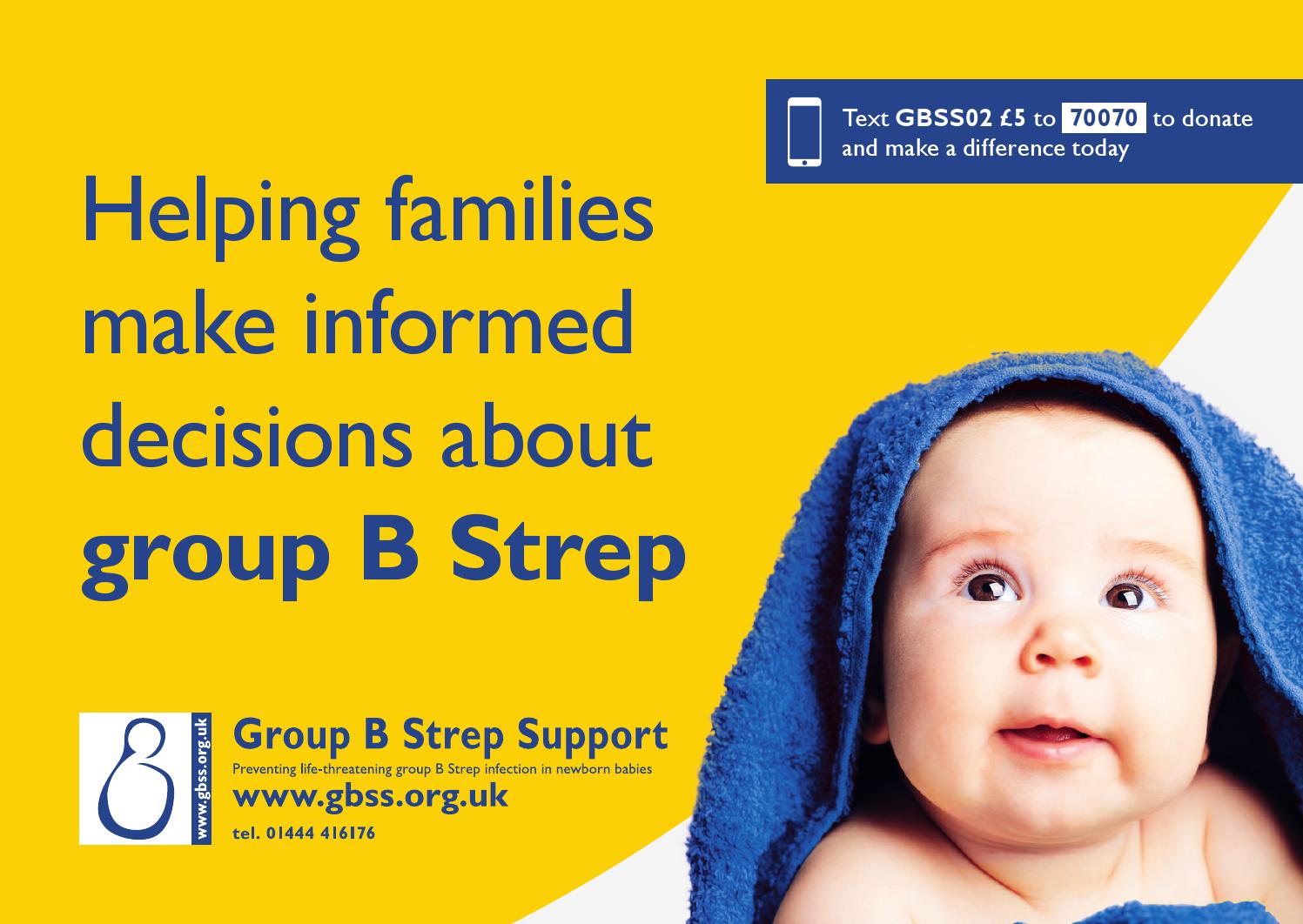 Helping families make informed decisions about group B Strep postcard ...